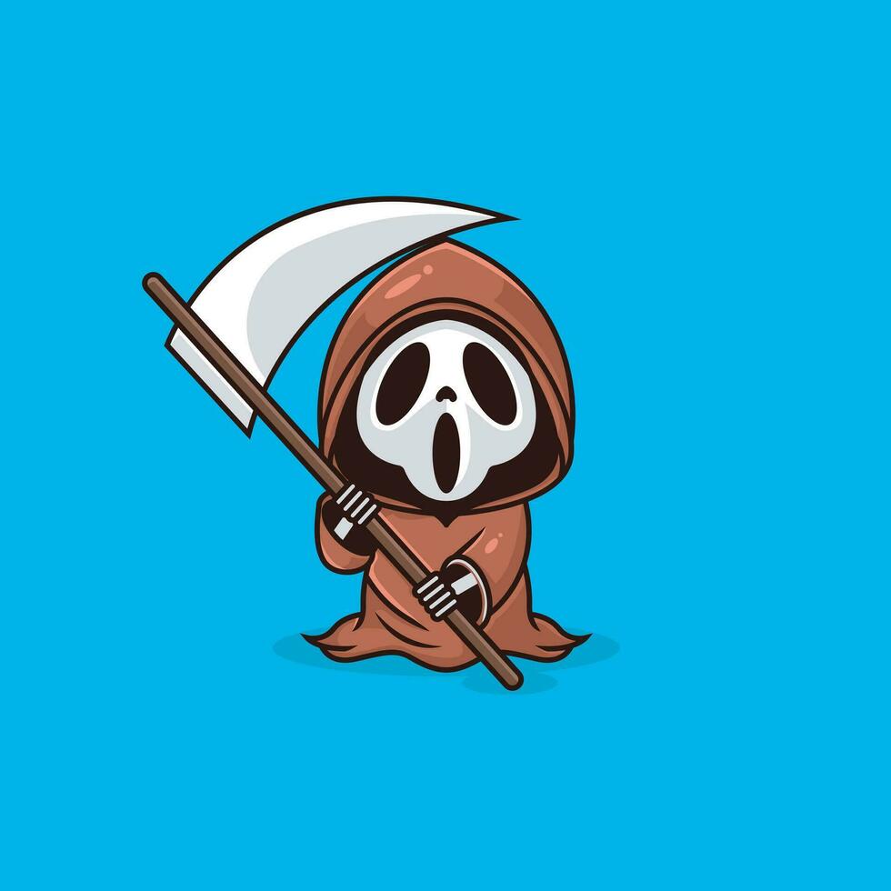 Grim Reaper Cartoon Character Vector 26497426 Vector Art At Vecteezy