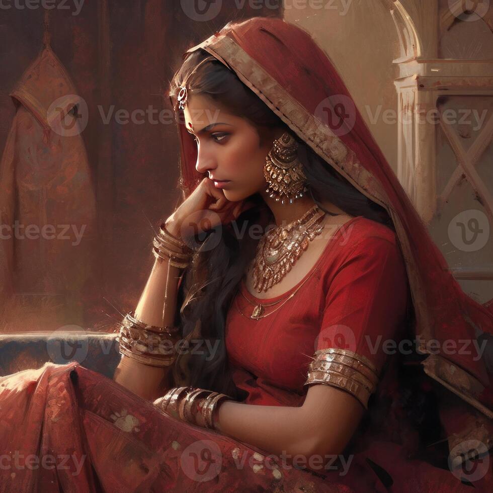 photo of a woman dressed as a rani padmavati 26497568 Stock Photo at Vecteezy