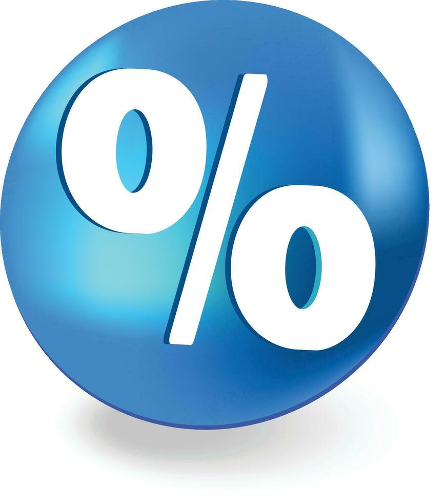 Percent Sign Percentage Discount Sale Promotion Concept 3d Vector