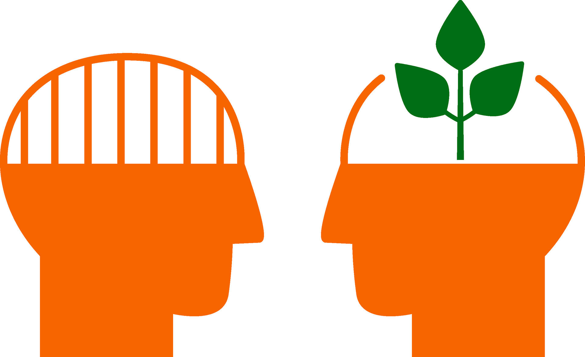 Big head human think growth mindset different fixed mindset concept ... Big head human think growth mindset different fixed mindset concept ...