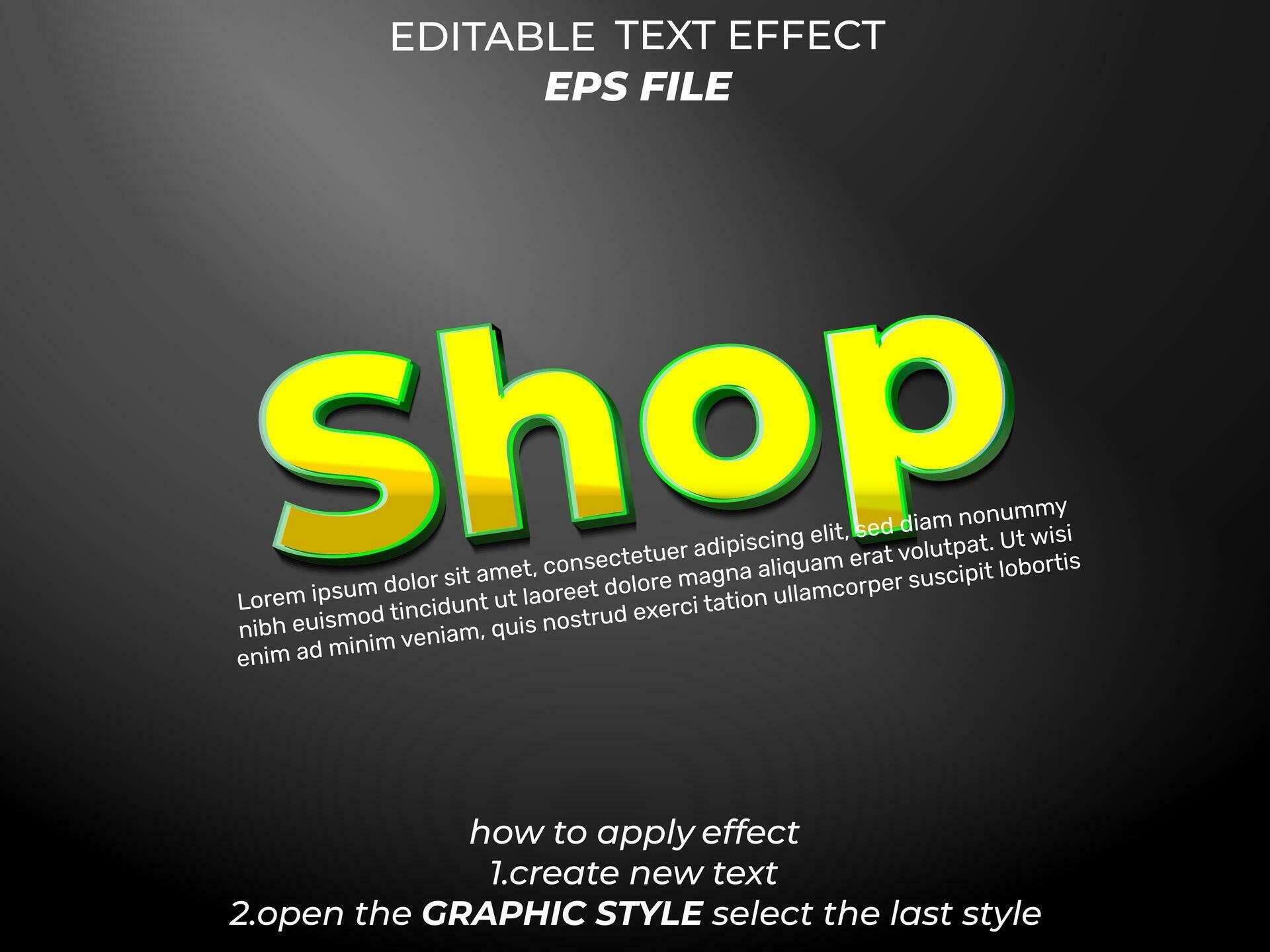 ultimate text effect, typography, 3d text. vector template 26502720 ...