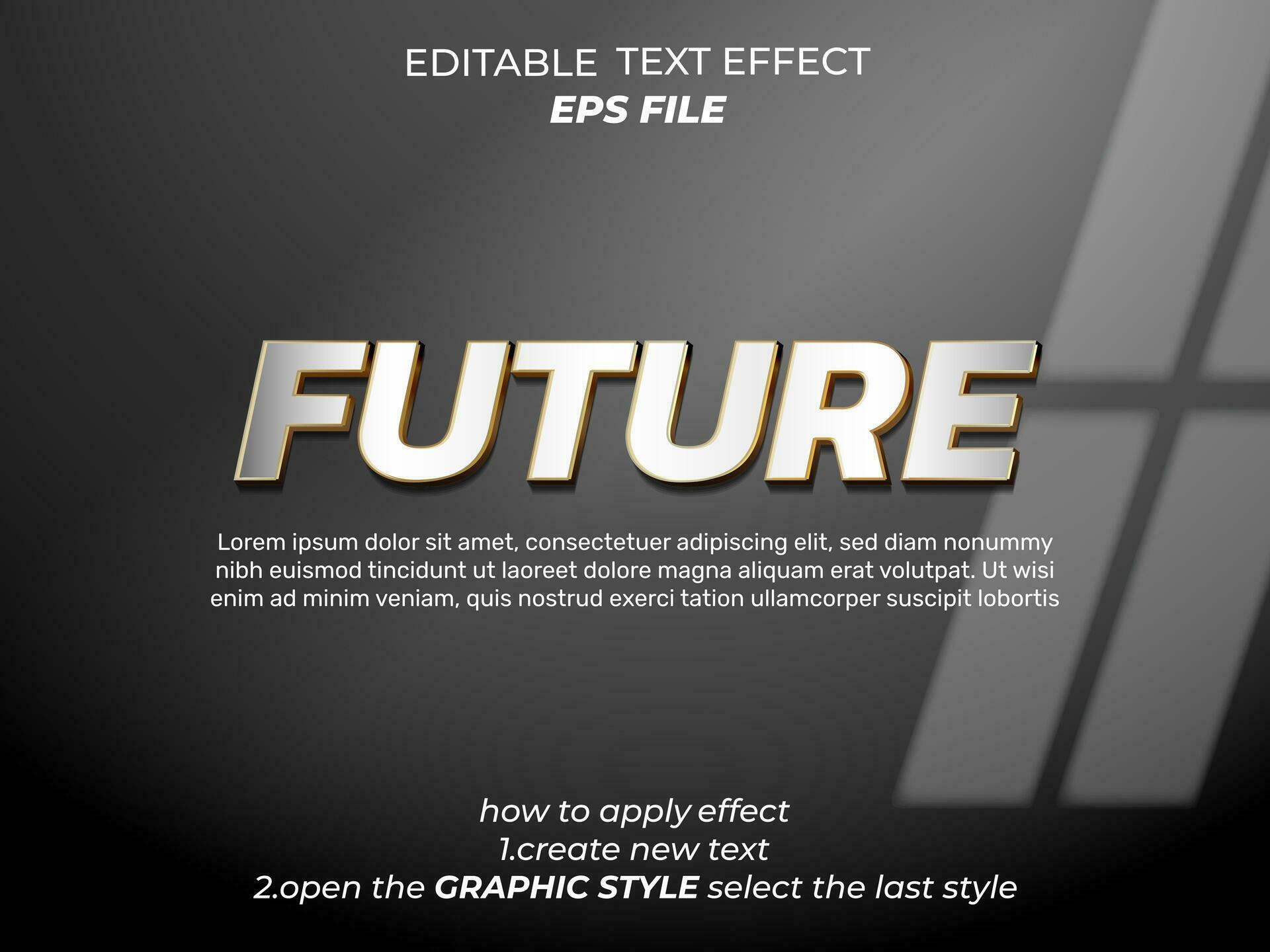 future text effect, typography, 3d text. vector template 26502725 ...