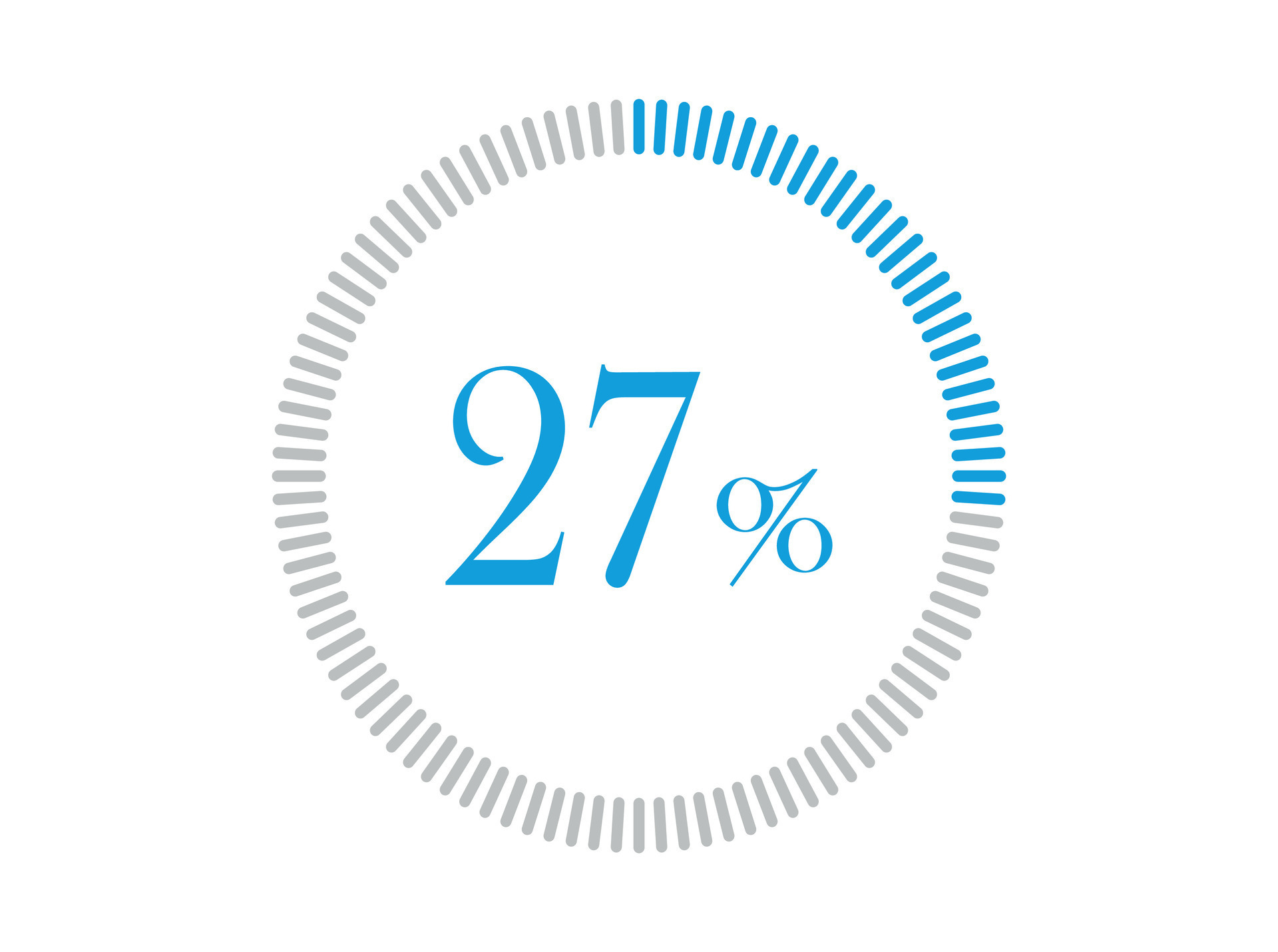 27 percent Loading. 27 percent circle diagrams Infographics vector ...