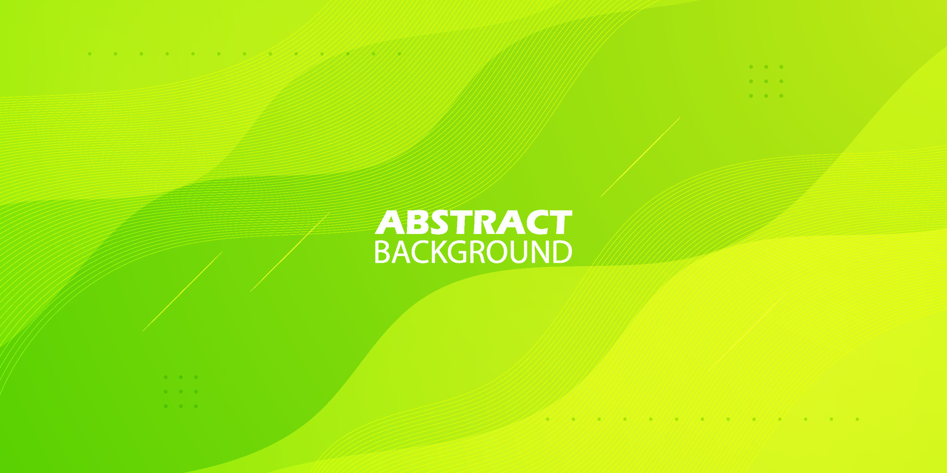 Bright green wave background with simple shape and lines pattern ...