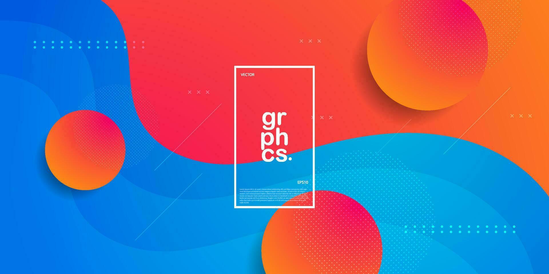 moderno resumen fluido antecedentes con azul y naranja color ola diseño ...