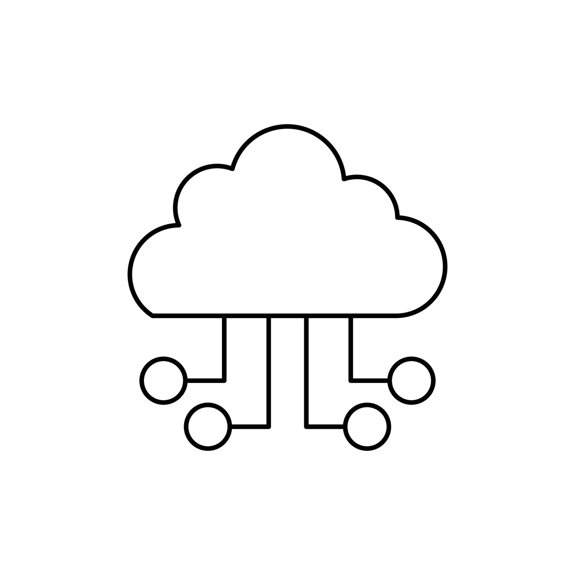 cloud computing icon. outline icon 26503281 Vector Art at Vecteezy