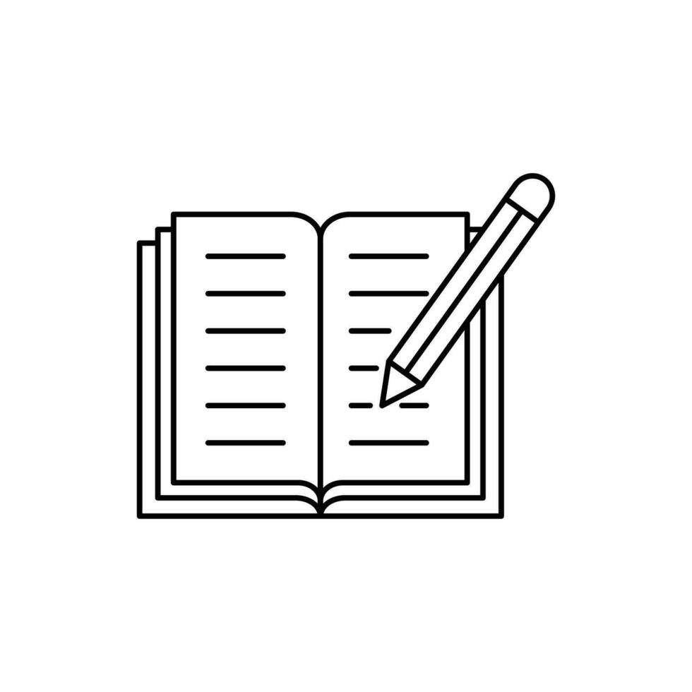 Notebook Icon Outline Icon 26503314 Vector Art At Vecteezy