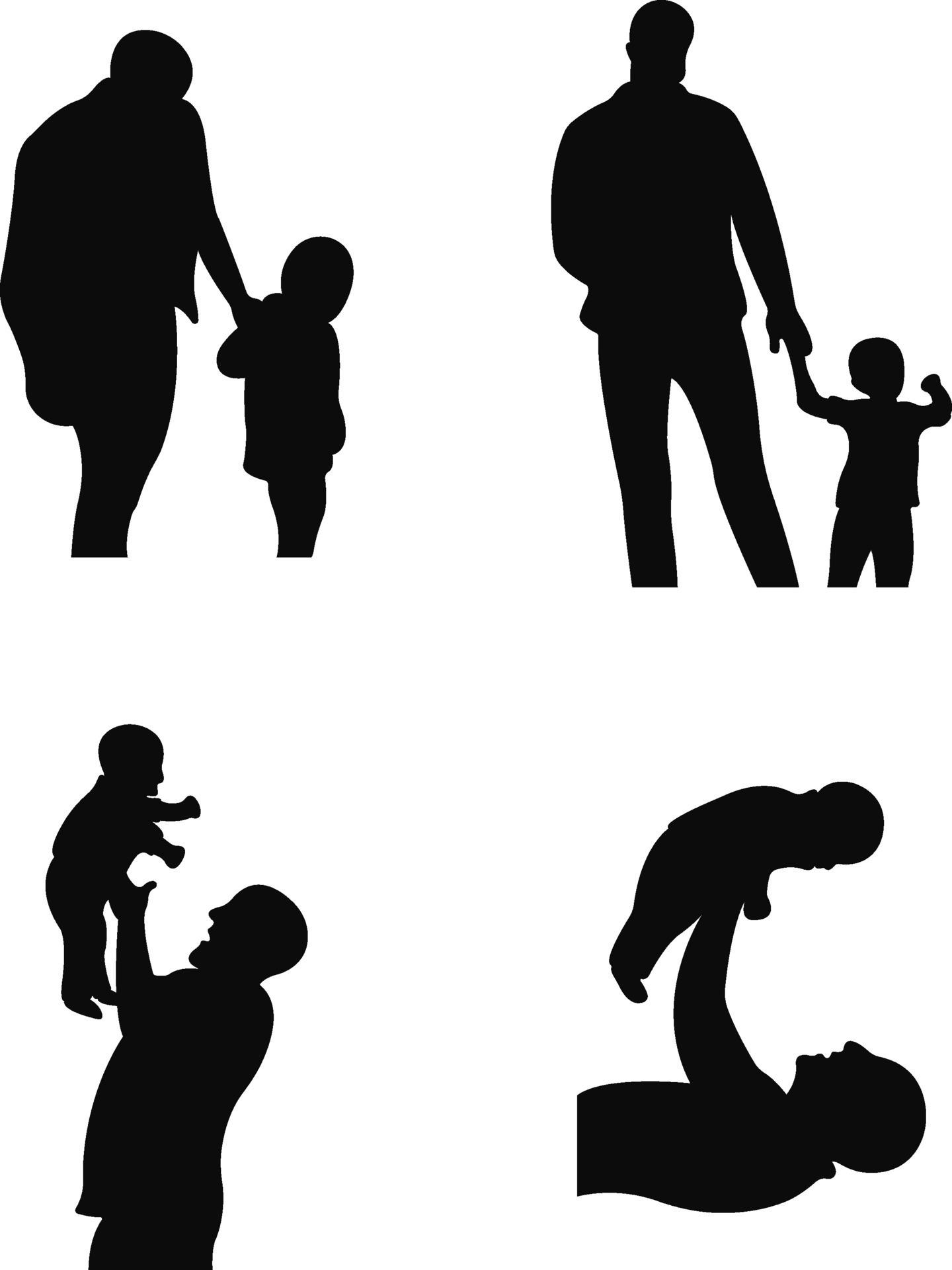 Fathers Day Illustration Of Dad With Son And Walking Together Modern