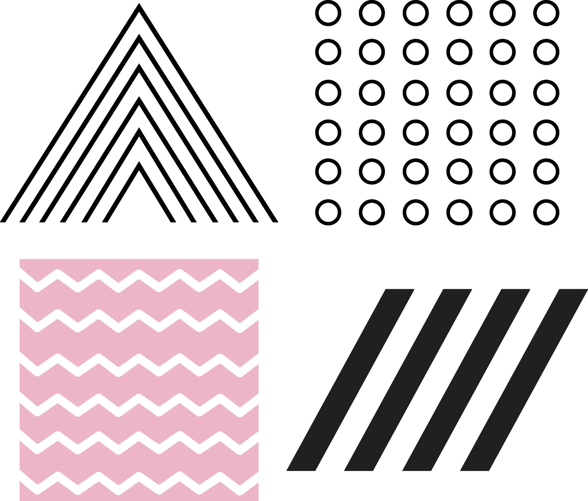 Geometric Shape. Brutal contemporary star oval spiral flower and other ...