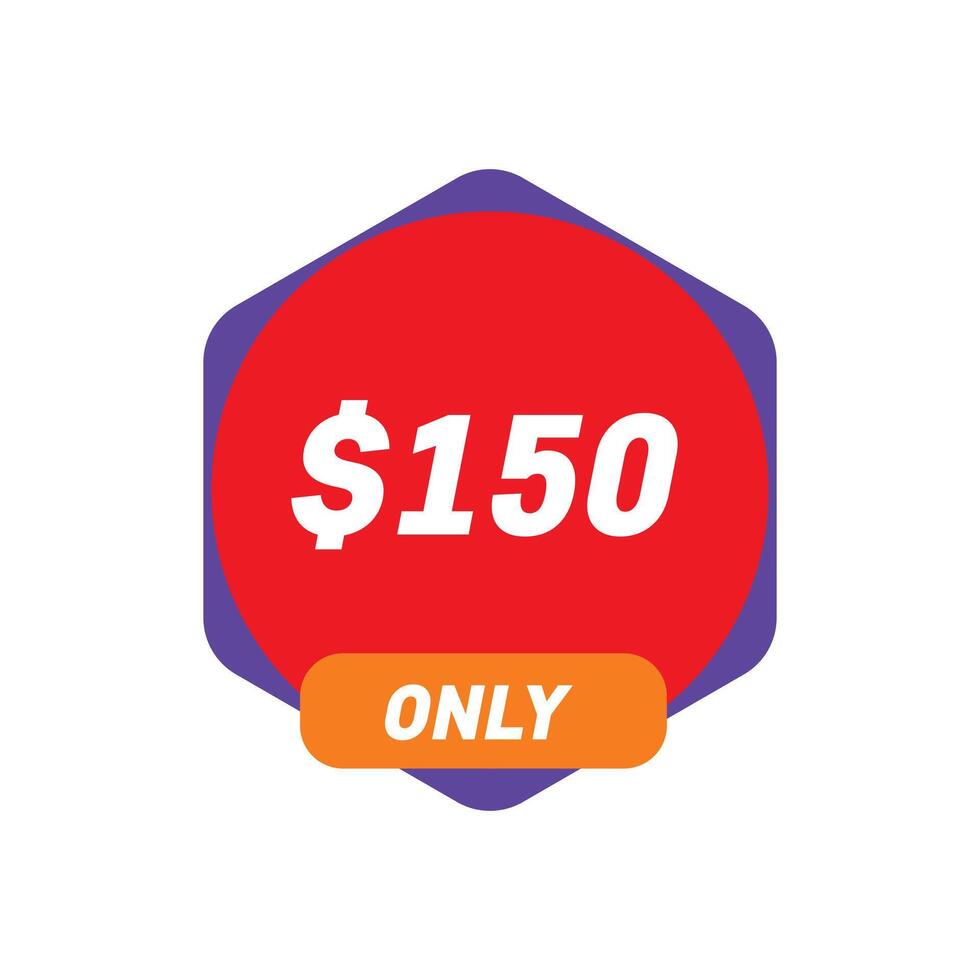 150 Dollar Only Coupon sign or Label 26507308 Vector Art at Vecteezy