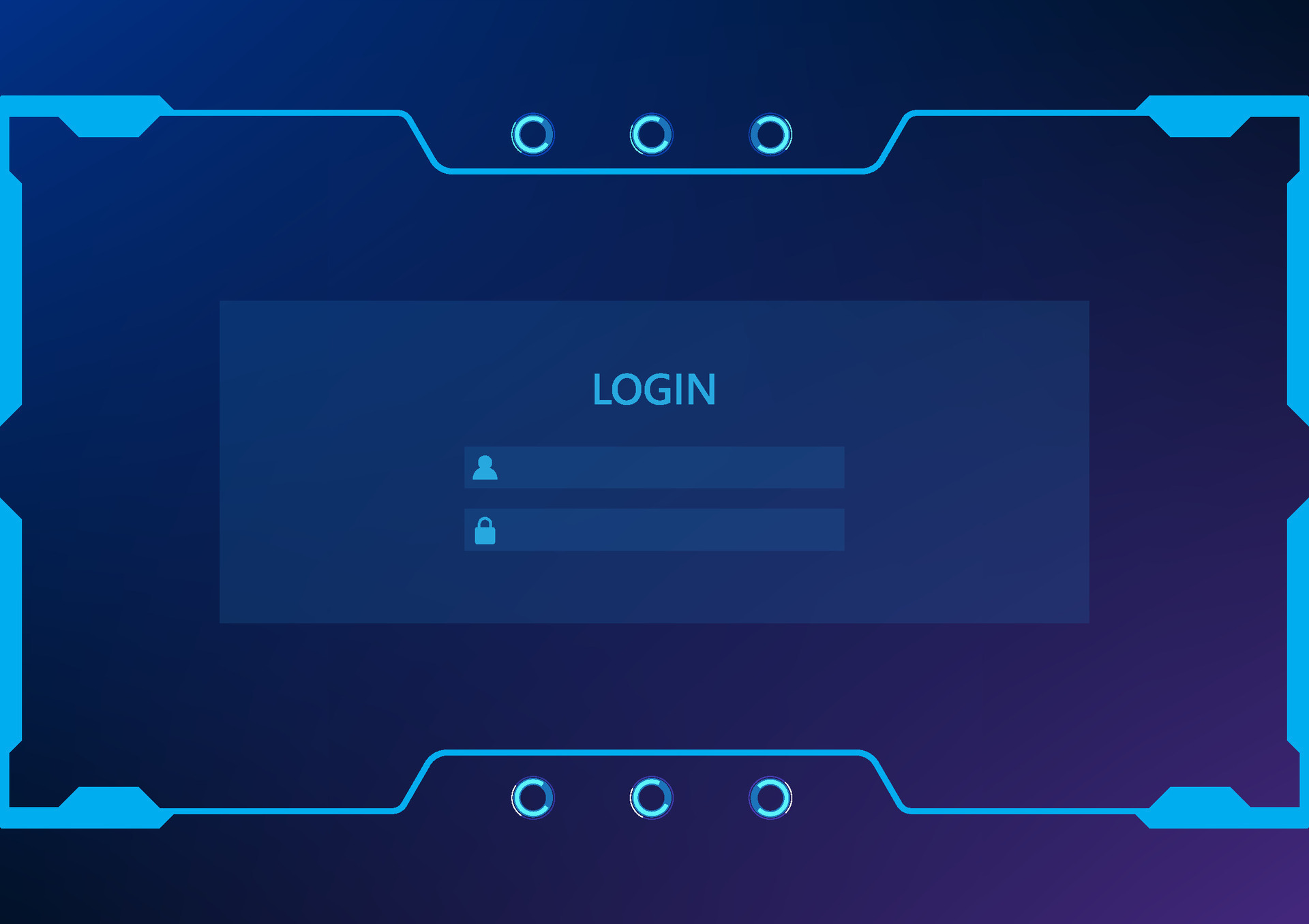 Technology screen used for login to access important information. It is ...