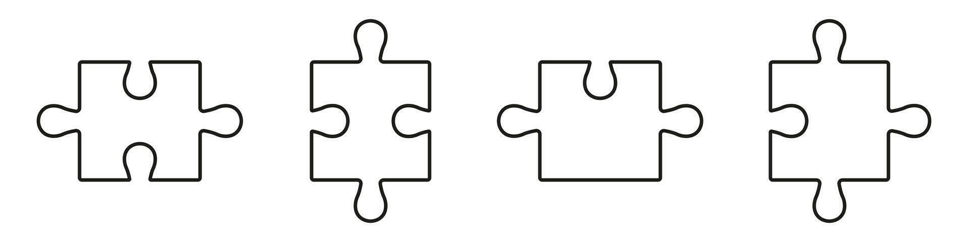 Jigsaw Game Matching Complete Logic Solution Linear Pictogram Puzzle