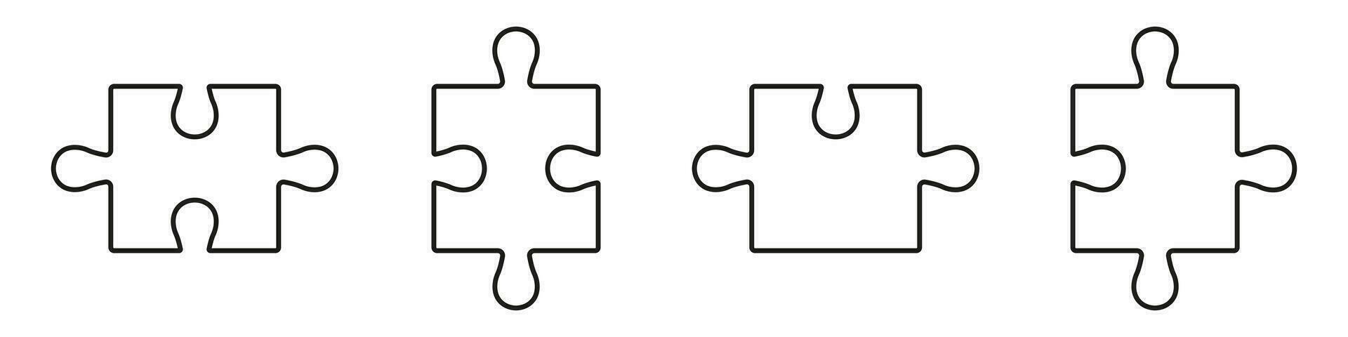 Jigsaw Game Matching Complete Logic Solution Linear Pictogram Puzzle