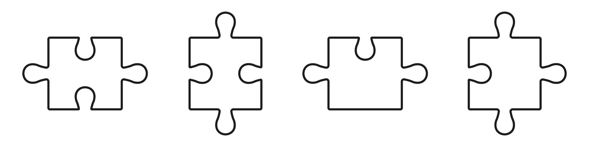 Jigsaw Game Matching Complete Logic Solution Linear Pictogram Puzzle