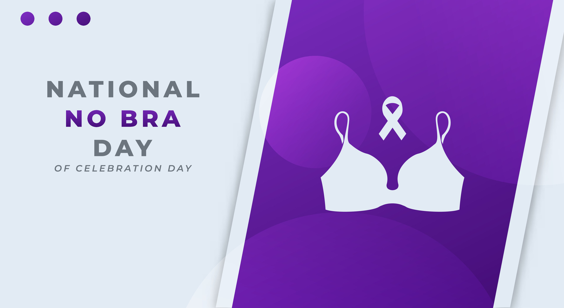 National No Bra Day Celebration Vector Design Illustration For Background Poster Banner