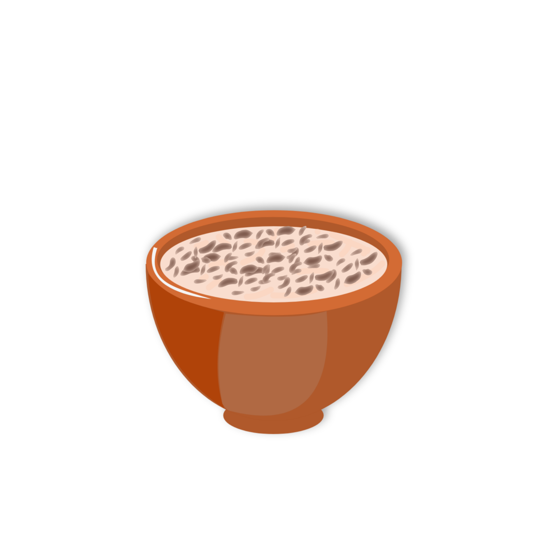Bowl Of Chocolate Cereal Cartoon