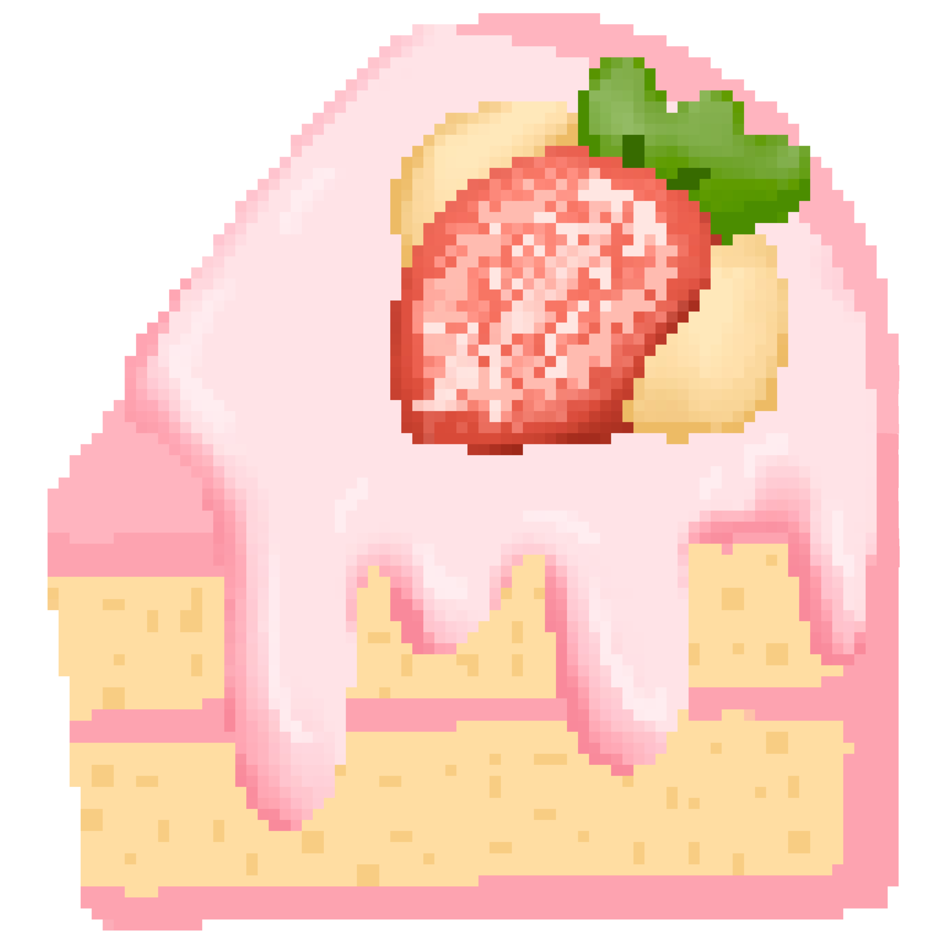 Cute strawberry layer cake in pixel art 26515719 PNG