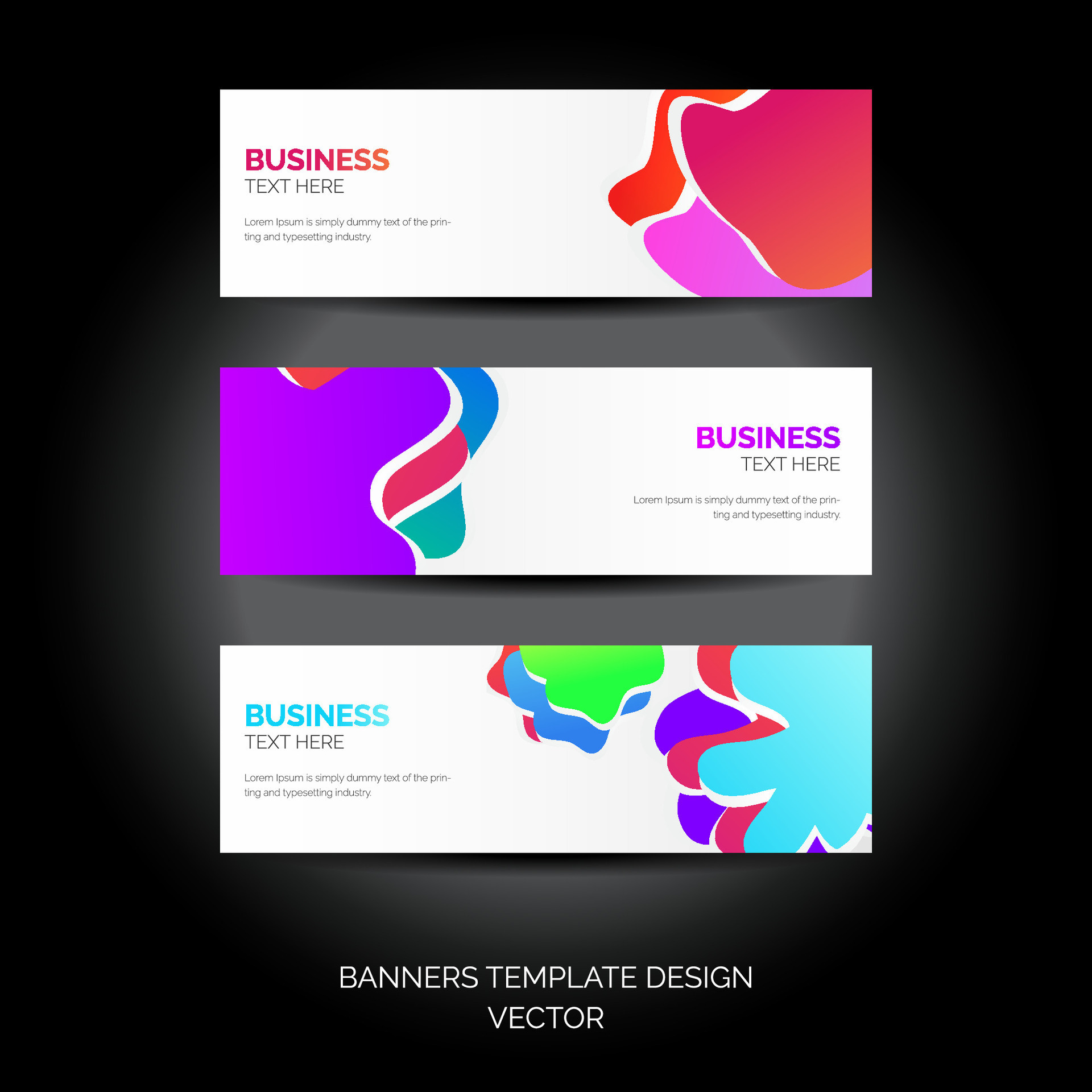 modern design website banner template with abstract colorful background ...