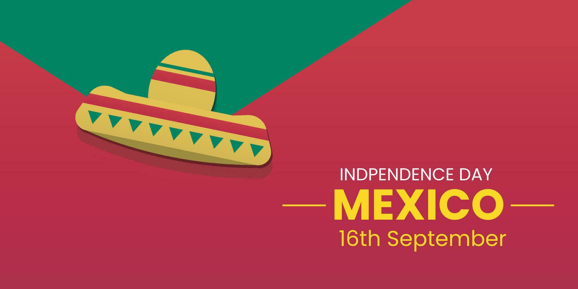 Mexico Independence Day Banner or Post Template with Flags. Happy Independence Day Mexico 16th ...