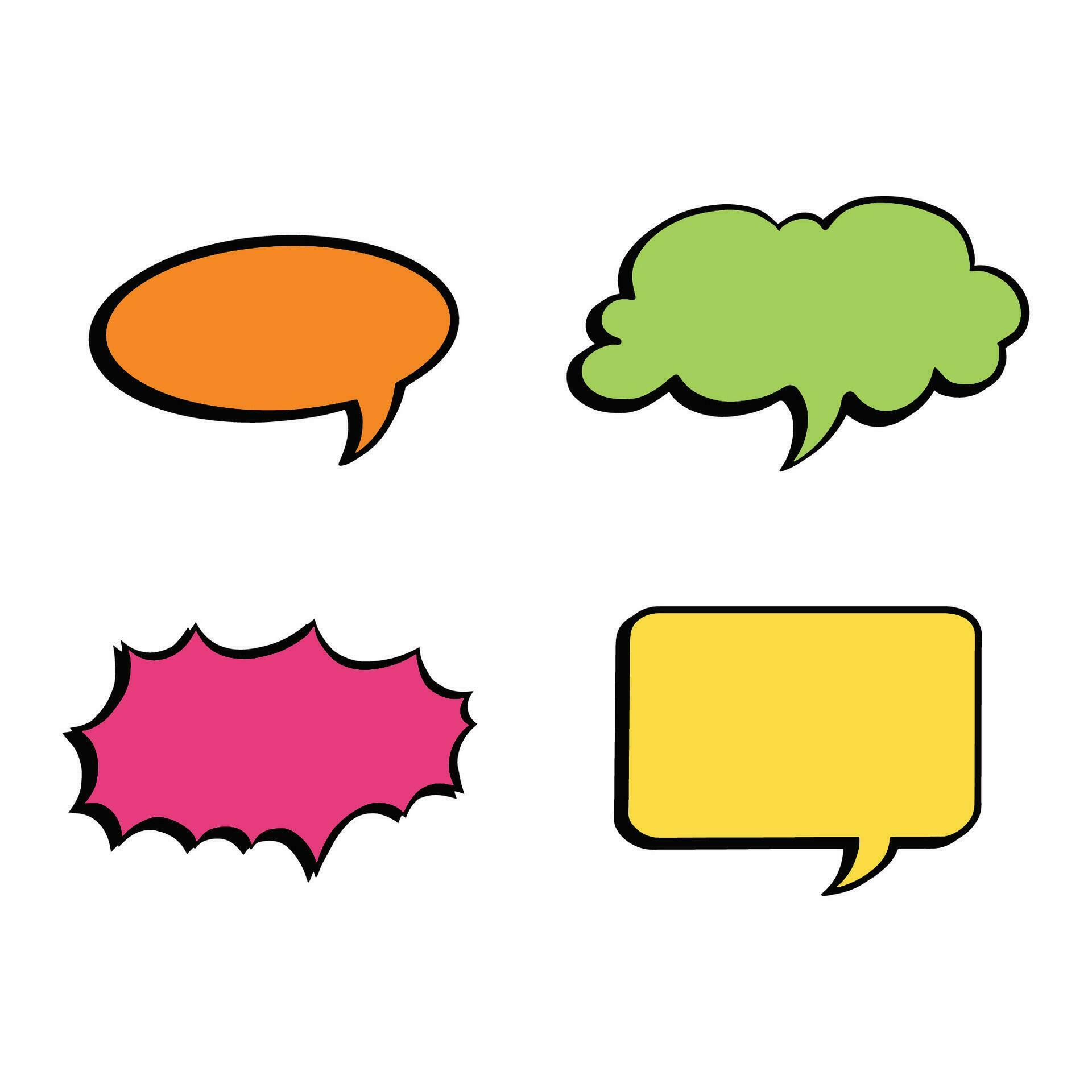 Comic bubbles vector set 26524800 Vector Art at Vecteezy