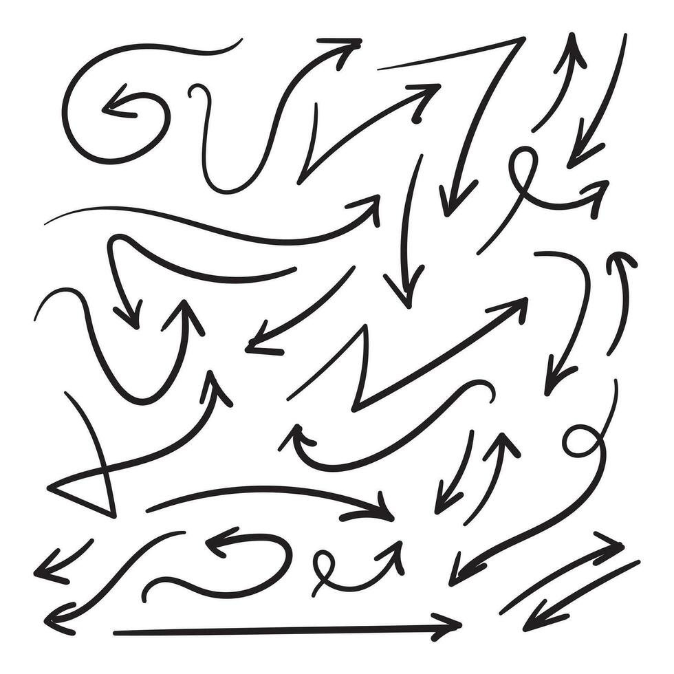 Hand drawn arrow set 26528668 Vector Art at Vecteezy Hand drawn arrow set 26528668 Vector Art at Vecteezy