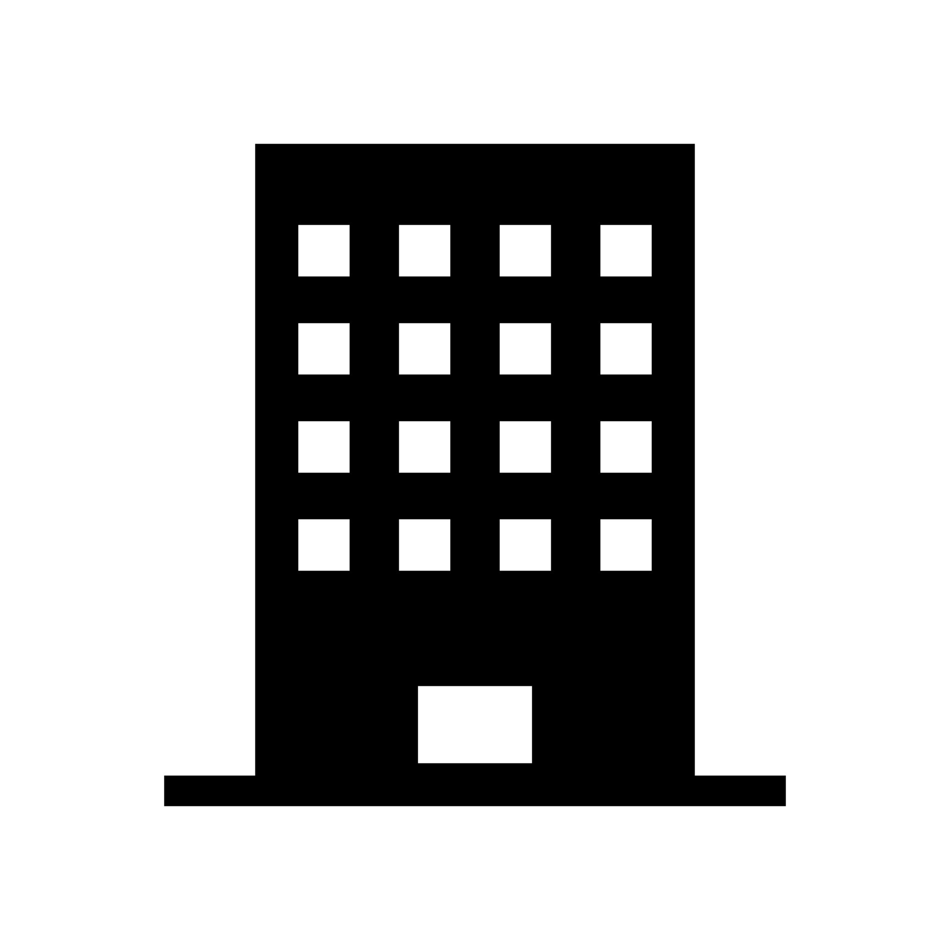 Office building silhouette icon. Tower silhouette icon. Vector ... Office building silhouette icon. Tower silhouette icon. Vector ...