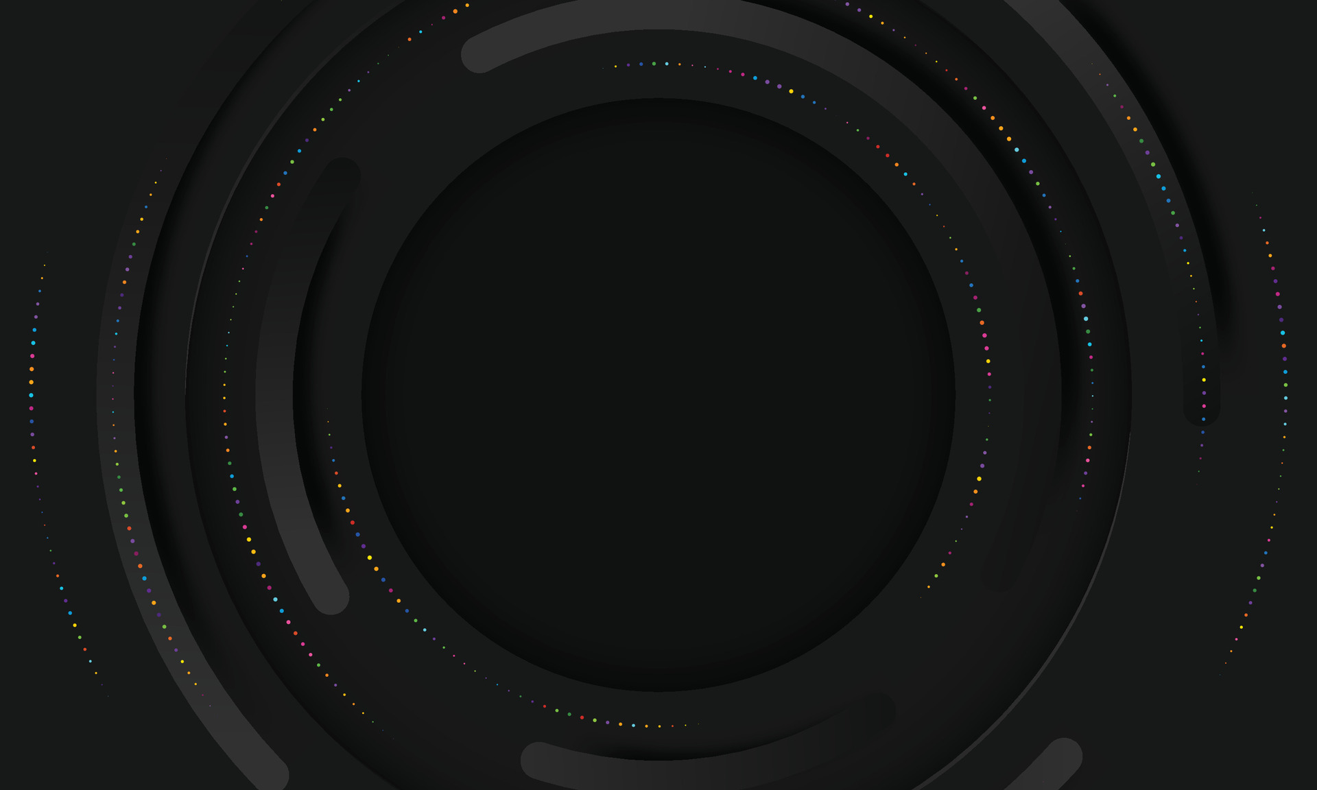 3d Vector Circles Minimalist Black Abstract Background With Blurred