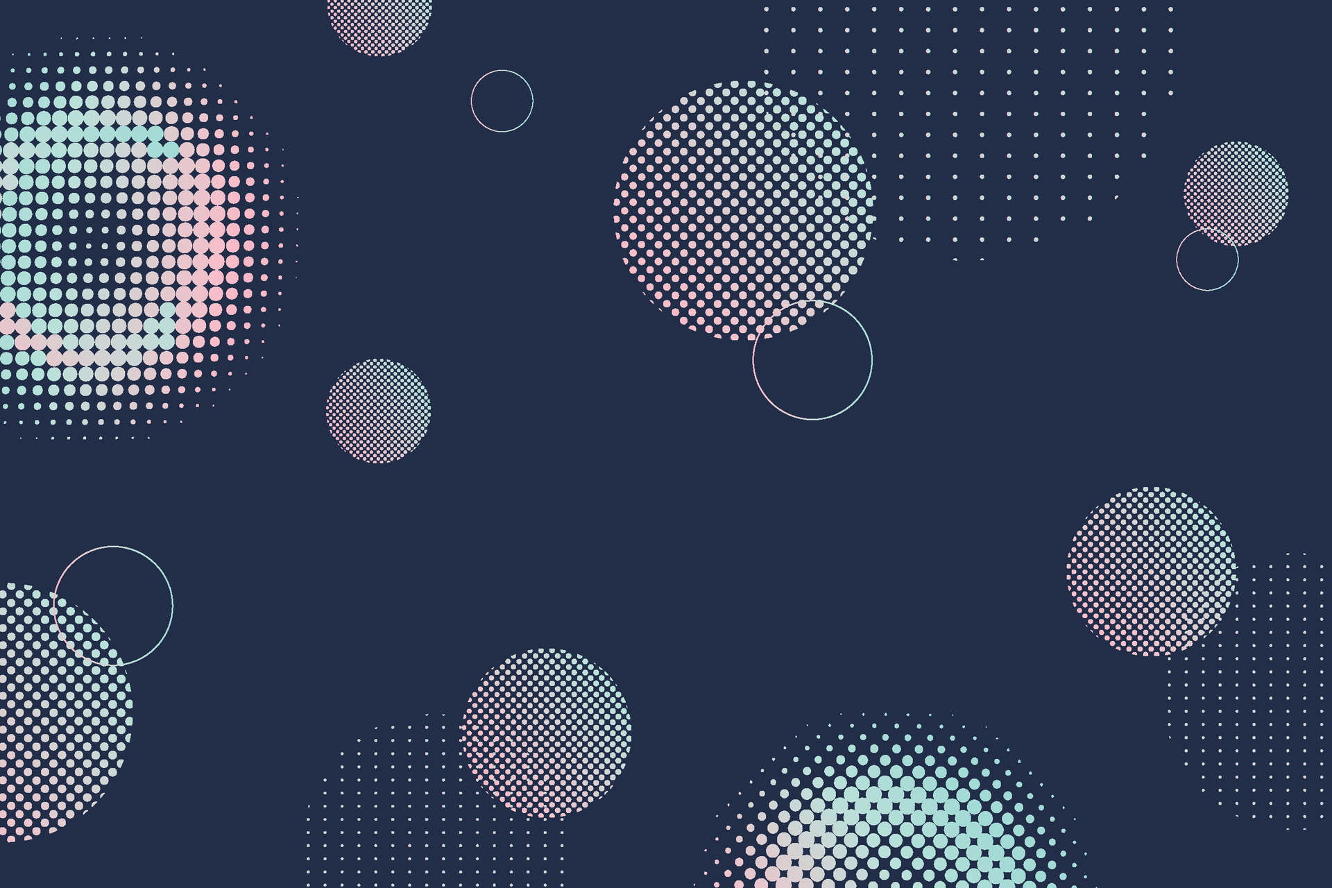 3d Vector Circles Minimalist Black Abstract Background With Blurred