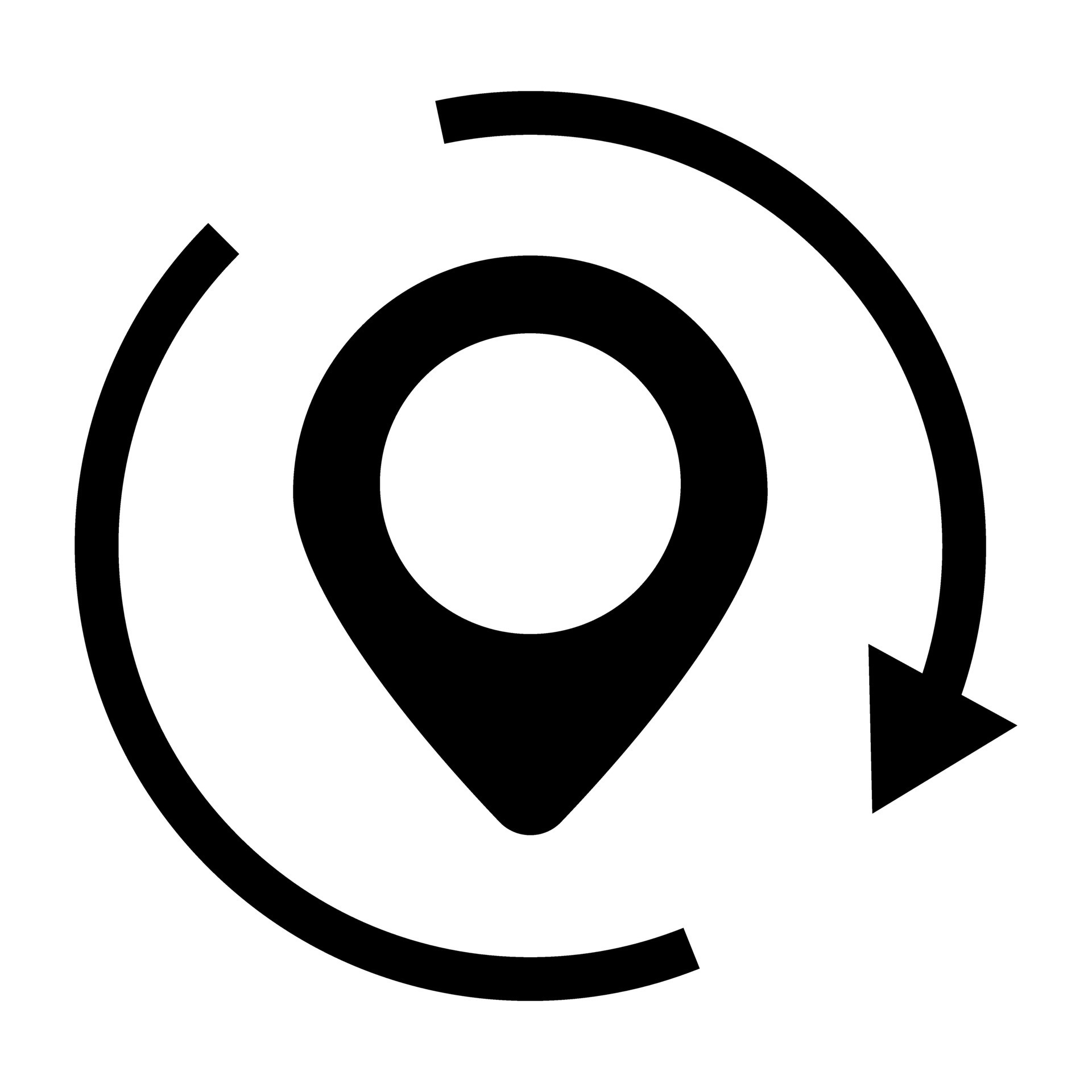 Rotating map pin silhouette icon. Vector. 26529912 Vector Art at Vecteezy Rotating map pin silhouette icon. Vector. 26529912 Vector Art at Vecteezy