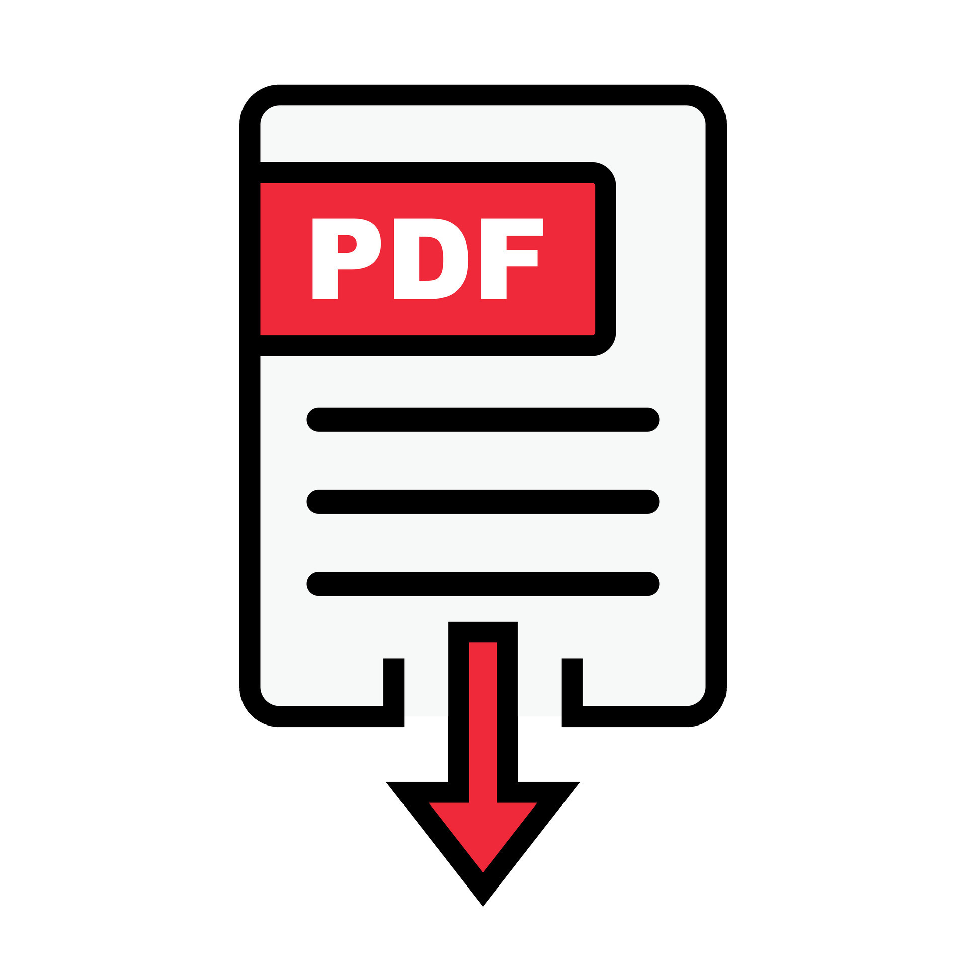 PDF file download icon. PDF data download. Vector. 26529997 Vector Art ...