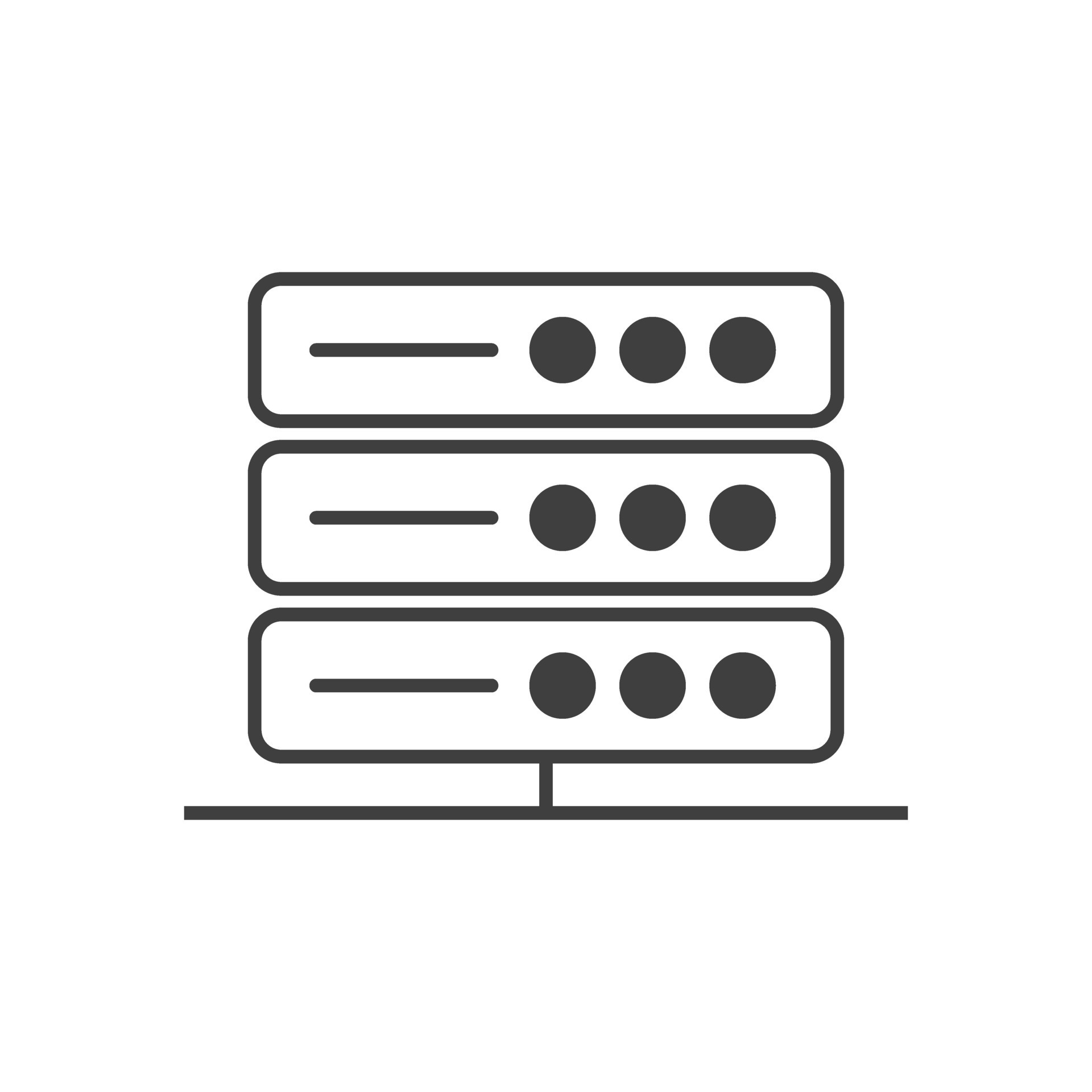 Web Hosting Server Symbol. Data storage machine. Vector. 26530010 ...