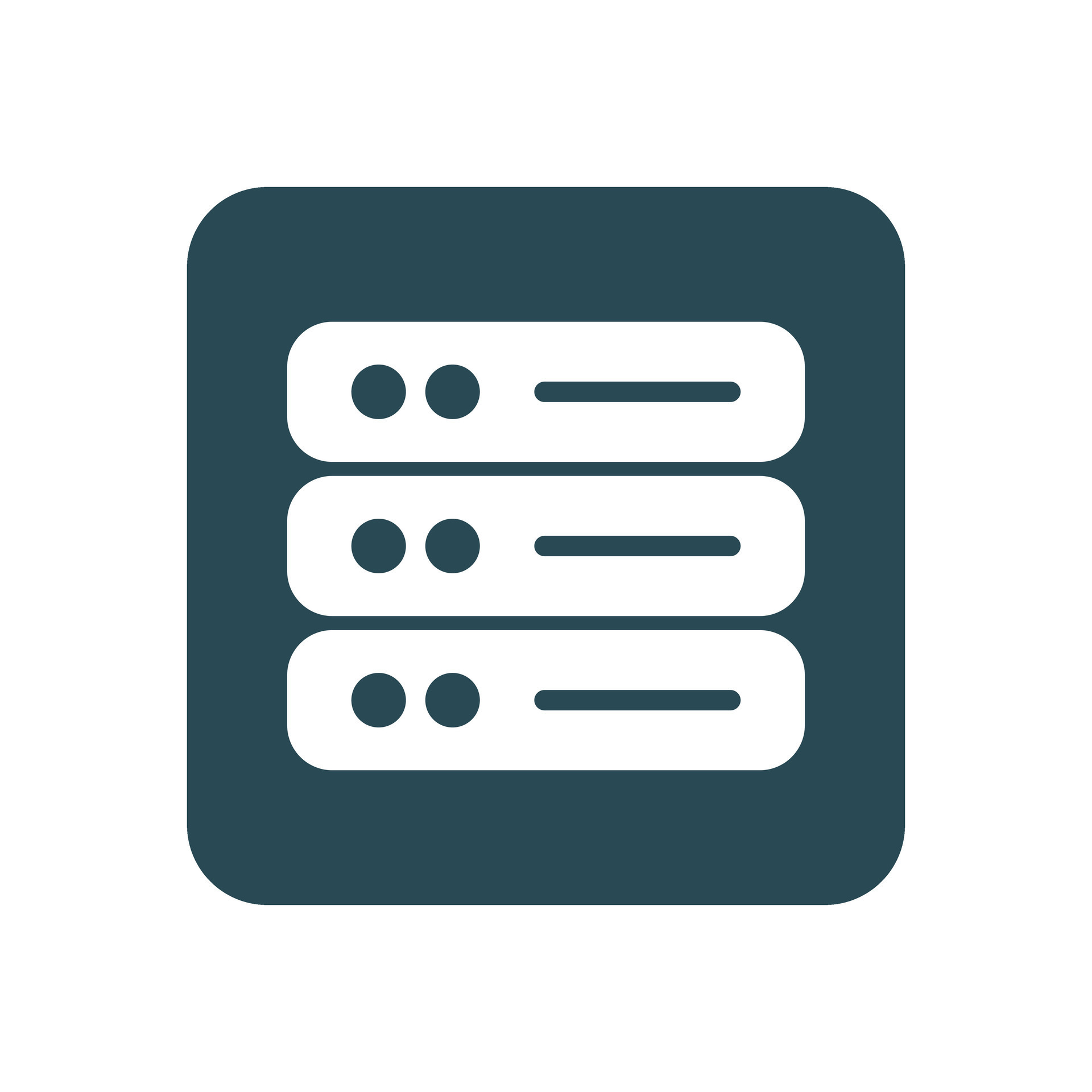 Square Server Icon Web Hosting Cloud Storage Vector 26530062 Vector Art At Vecteezy