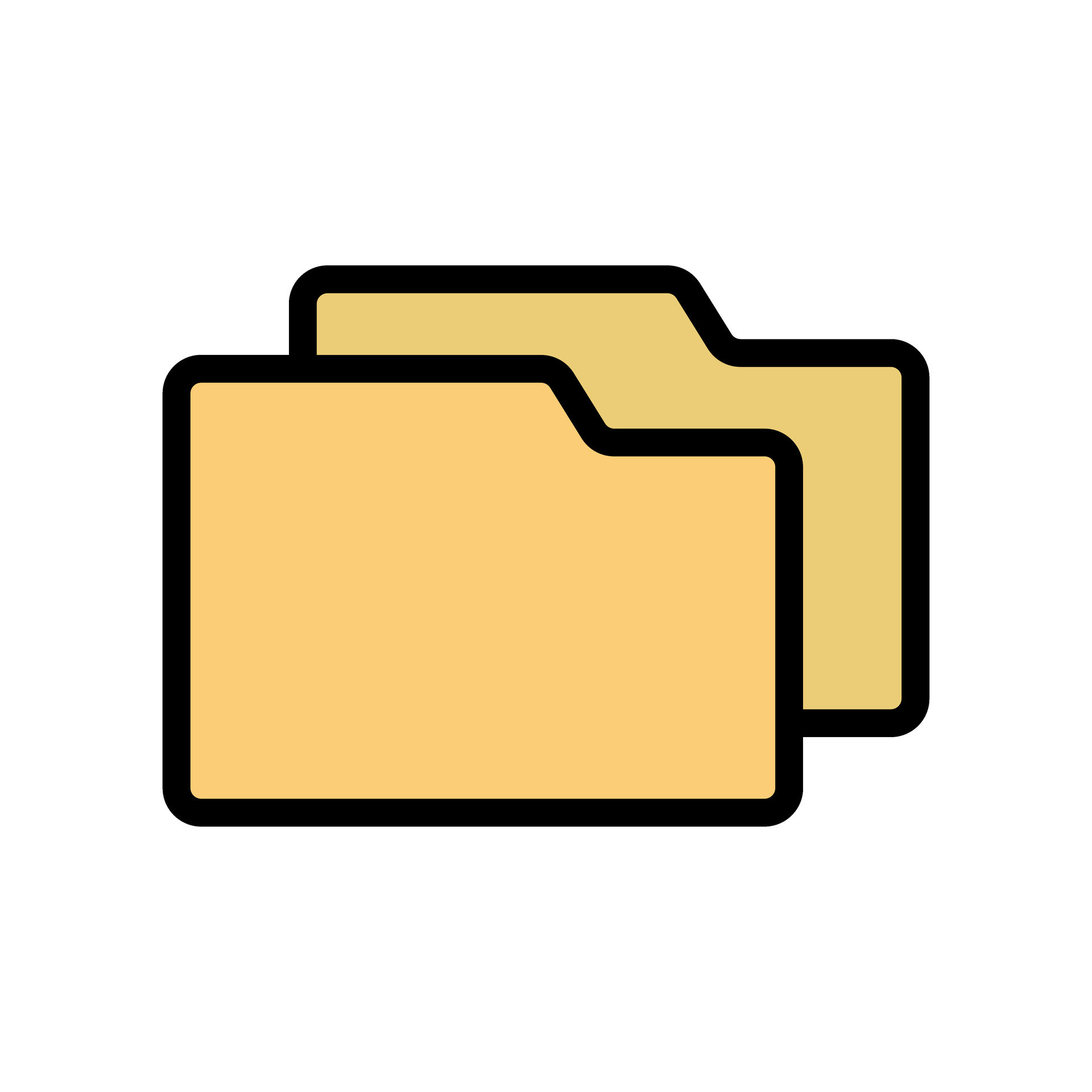 Two folder icons. A copy of the folder. Vector. 26530447 Vector Art at ...