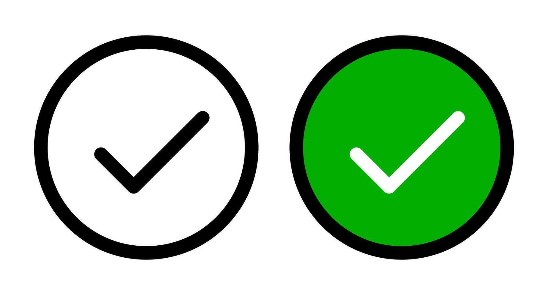 Simple Round Checkbox Icon Set Vector 26530558 Vector Art At Vecteezy