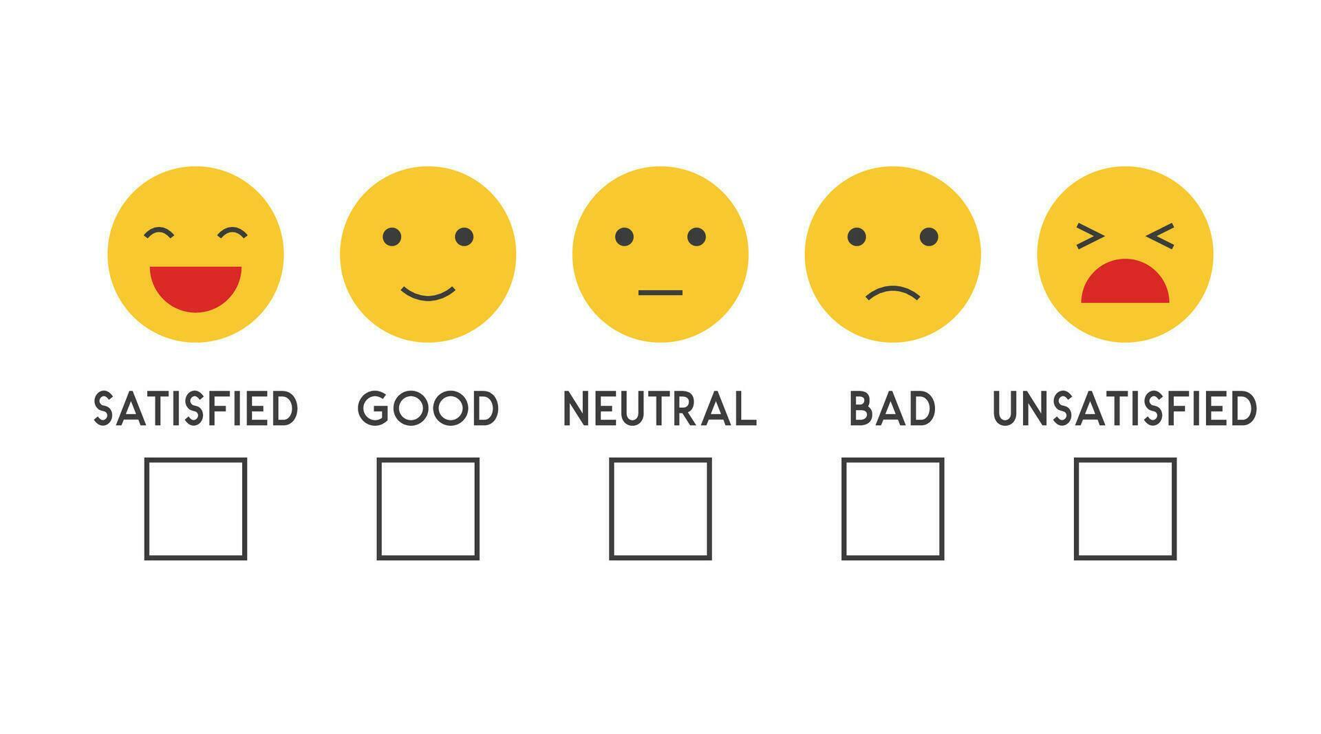 5 scale smile rating Feedback emoji face of customer satisfaction ... 5 scale smile rating Feedback emoji face of customer satisfaction ...