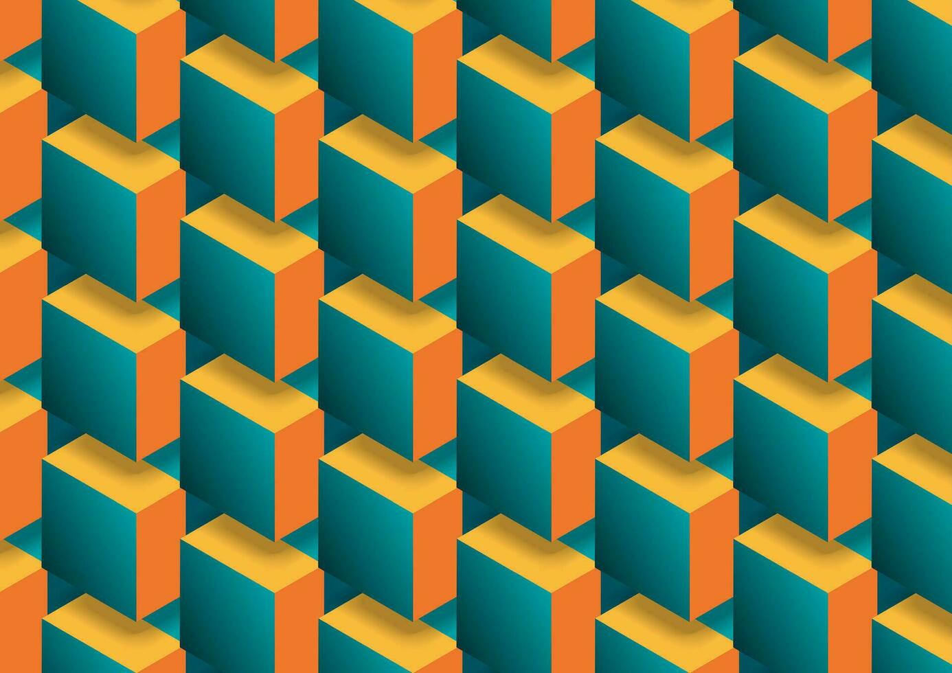 Abstract Technology Background With Colorful 3d Geometric Shapes