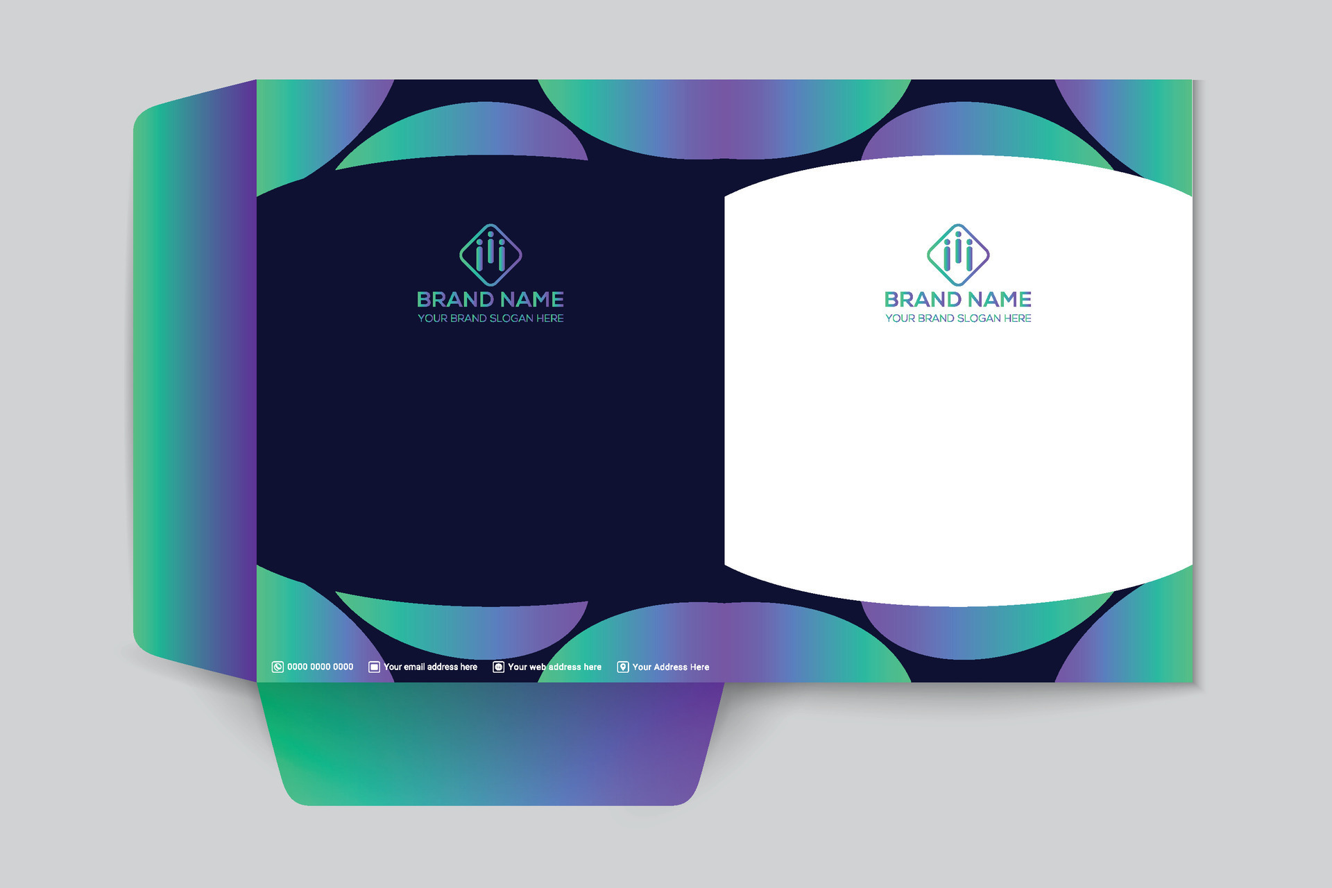 Gradient color presentation folder template 26532102 Vector Art at Vecteezy