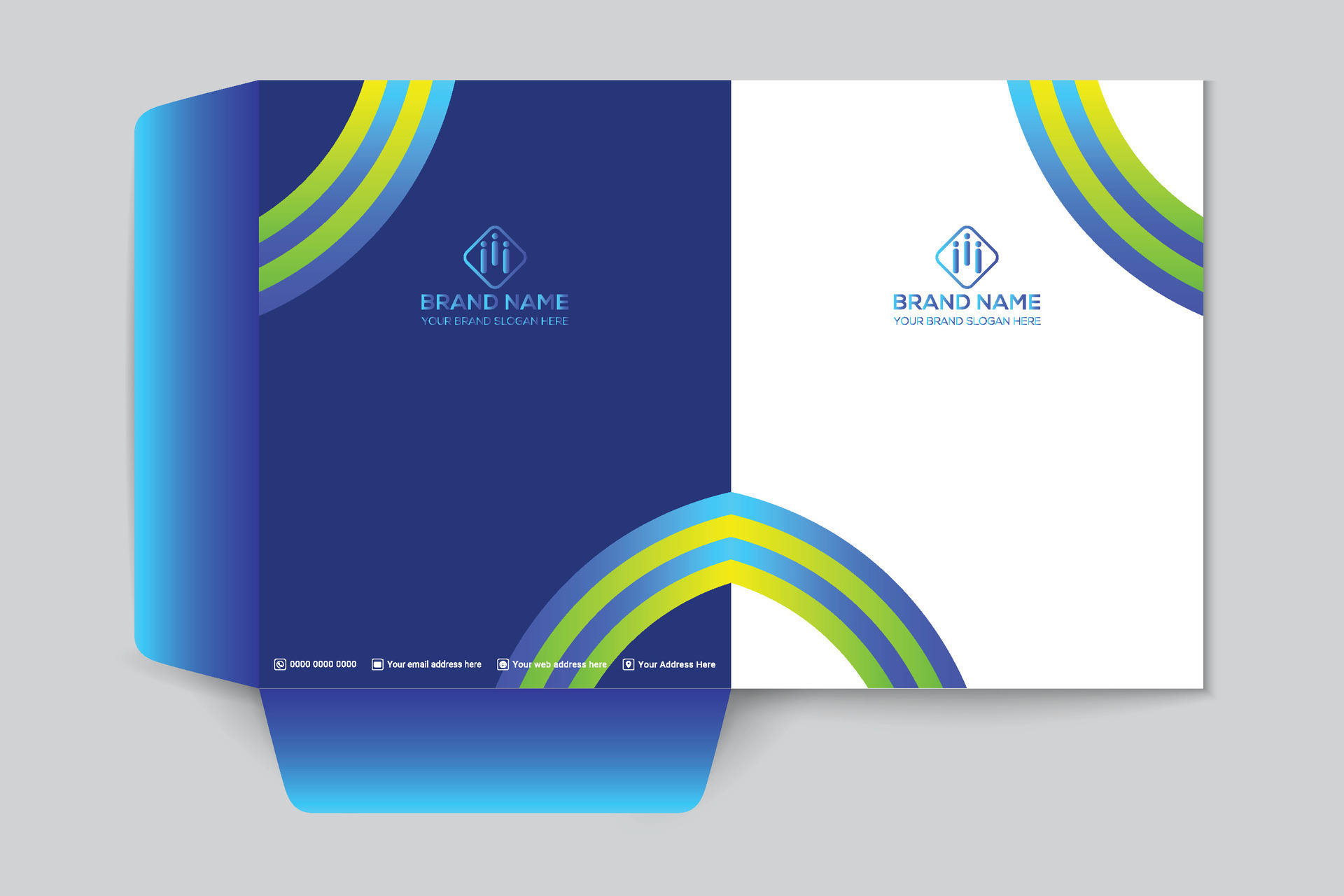 Simple presentation folder template 26532118 Vector Art at Vecteezy