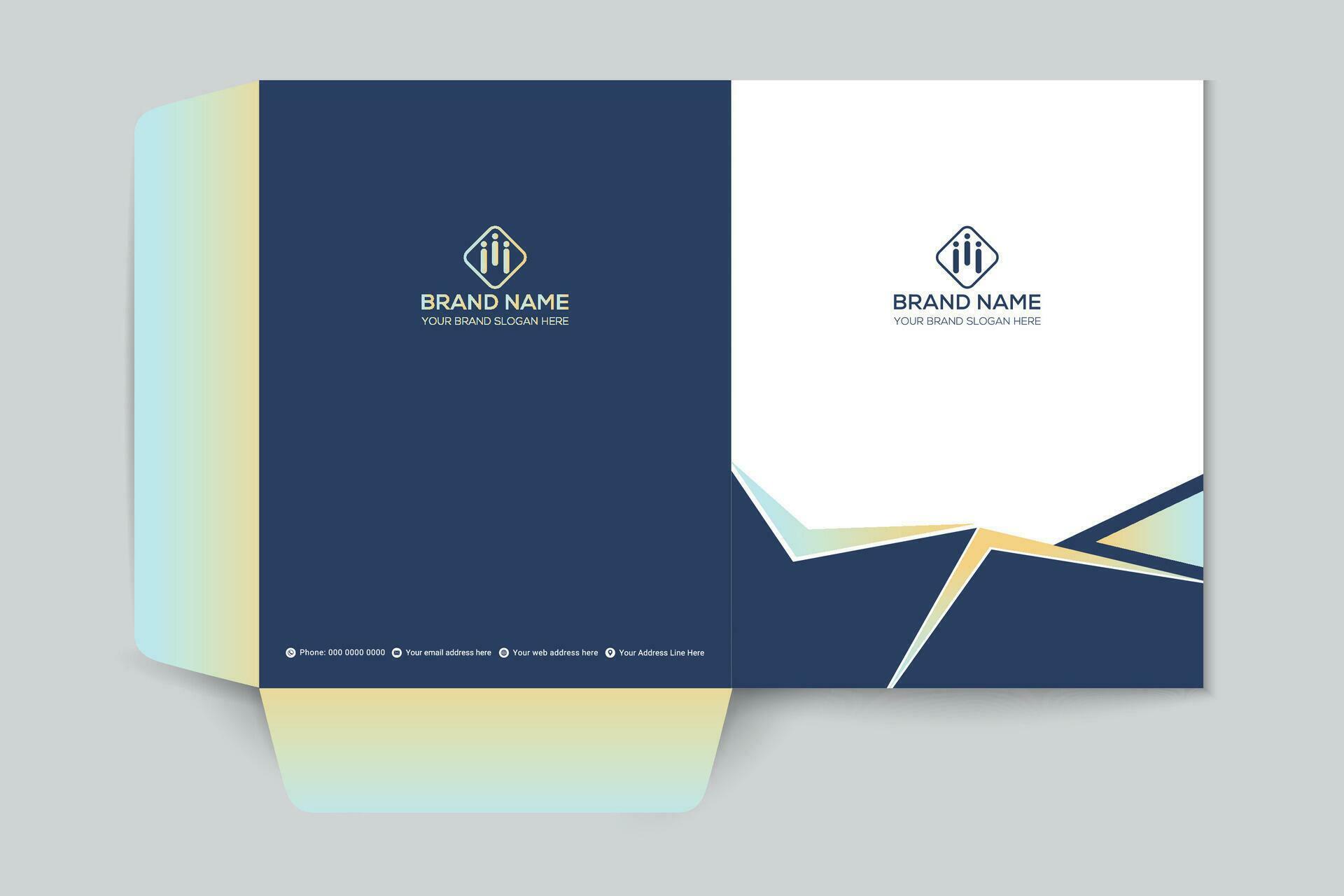 Simple presentation folder template 26532125 Vector Art at Vecteezy