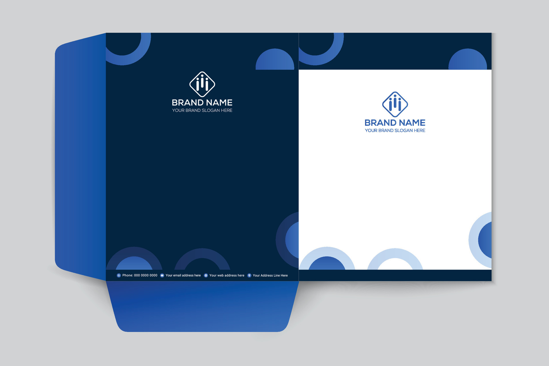 Simple presentation folder template 26532299 Vector Art at Vecteezy