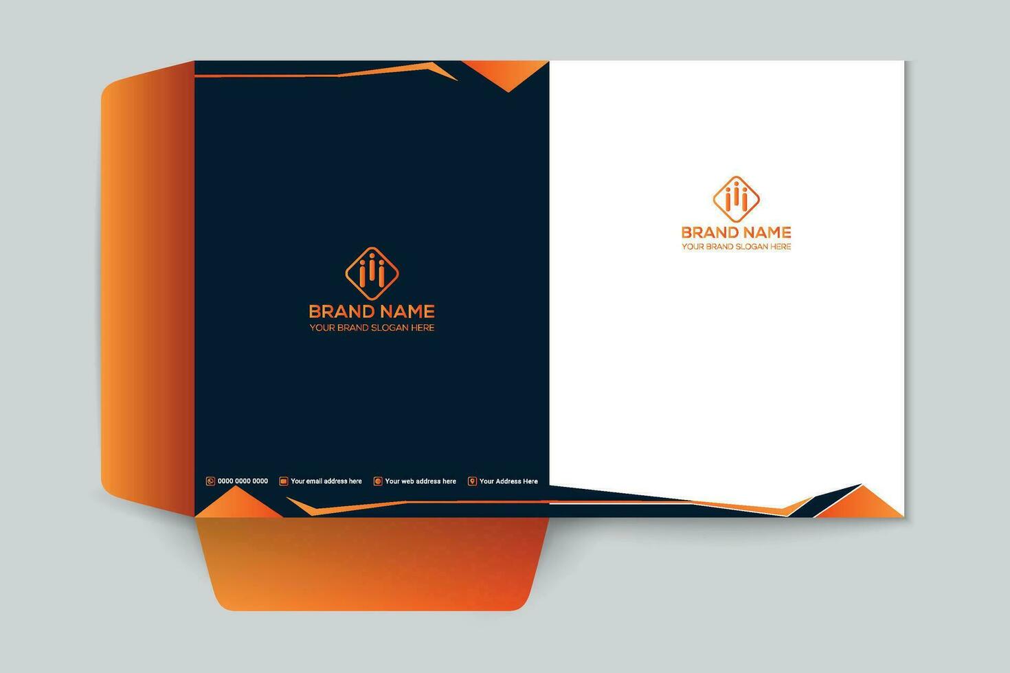 orange and black color presentation folder design 26532426 Vector Art ...