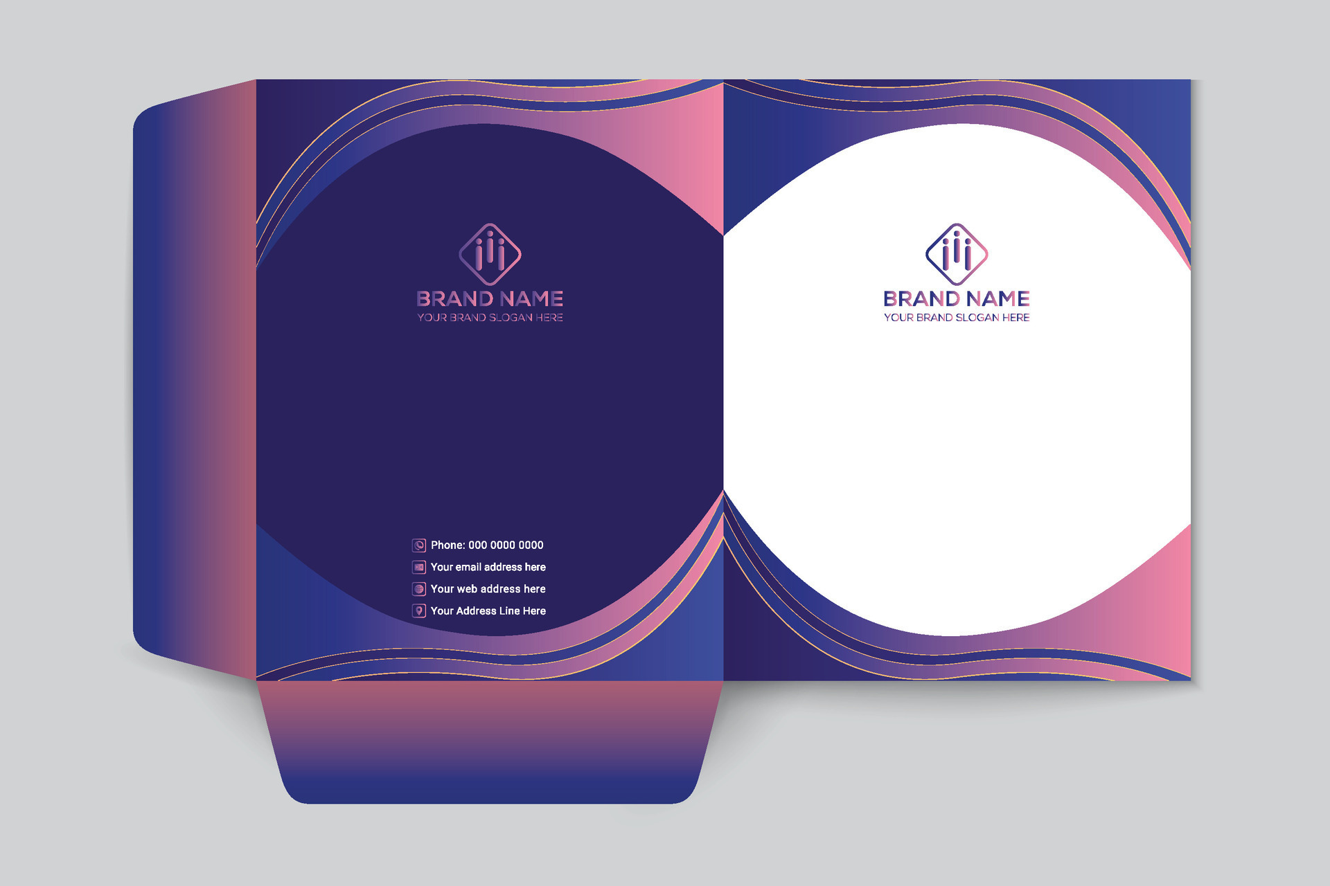 Gradient presentation folder template 26532428 Vector Art at Vecteezy