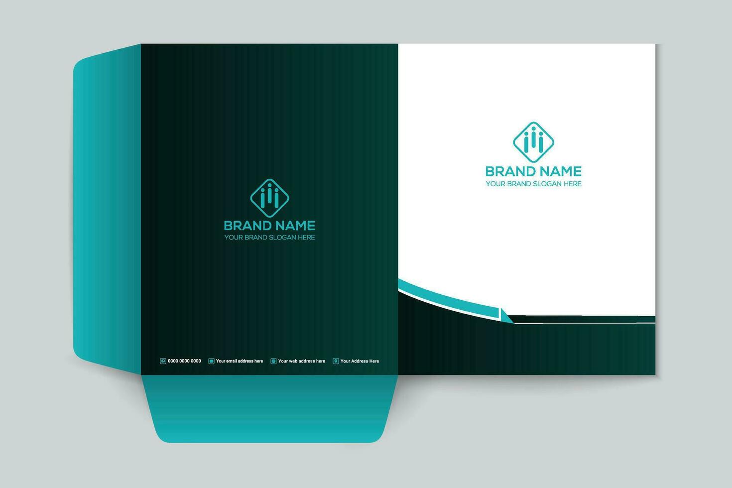 Clean style modern presentation folder template 26532431 Vector Art at ...