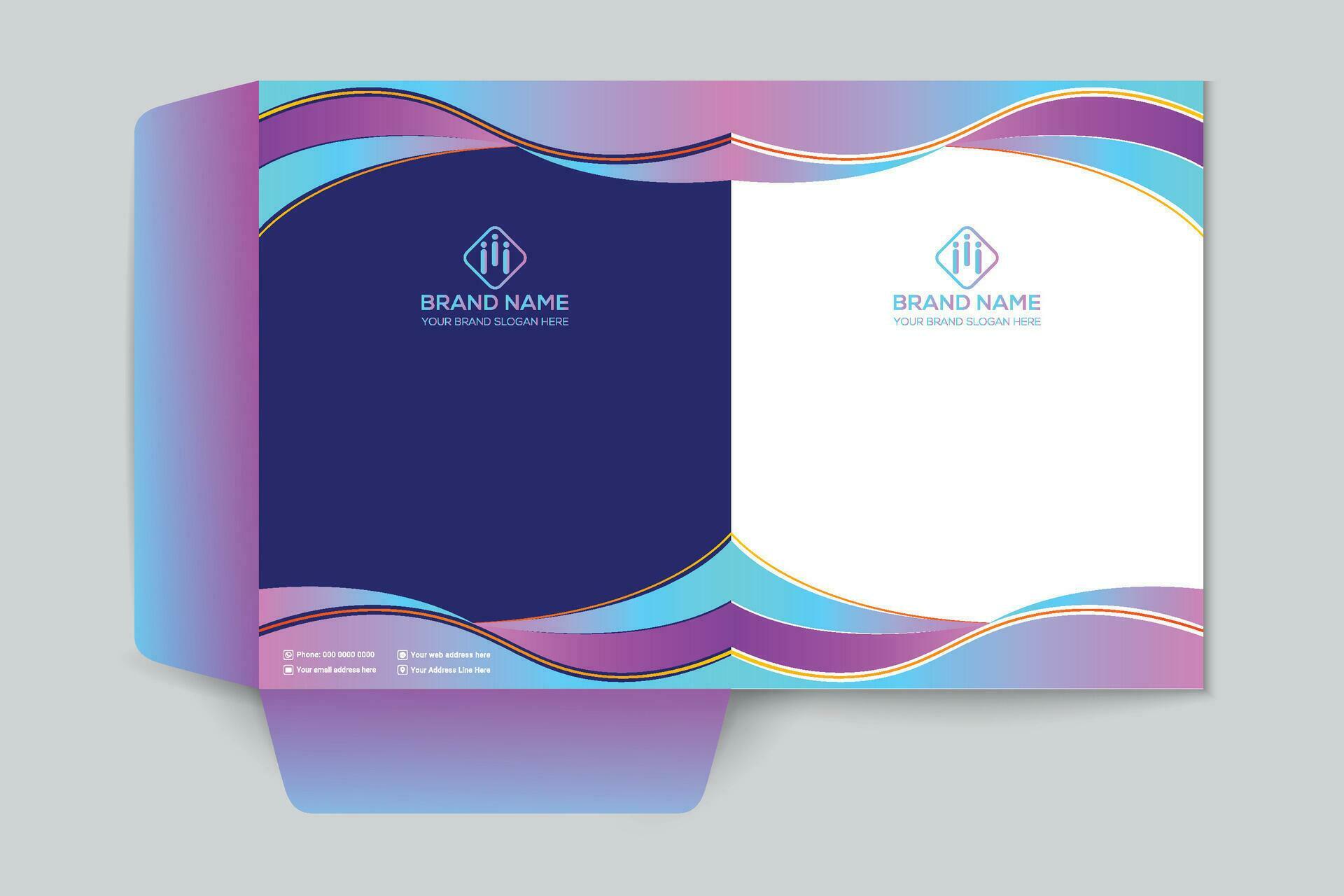 Gradient presentation folder template 26532441 Vector Art at Vecteezy