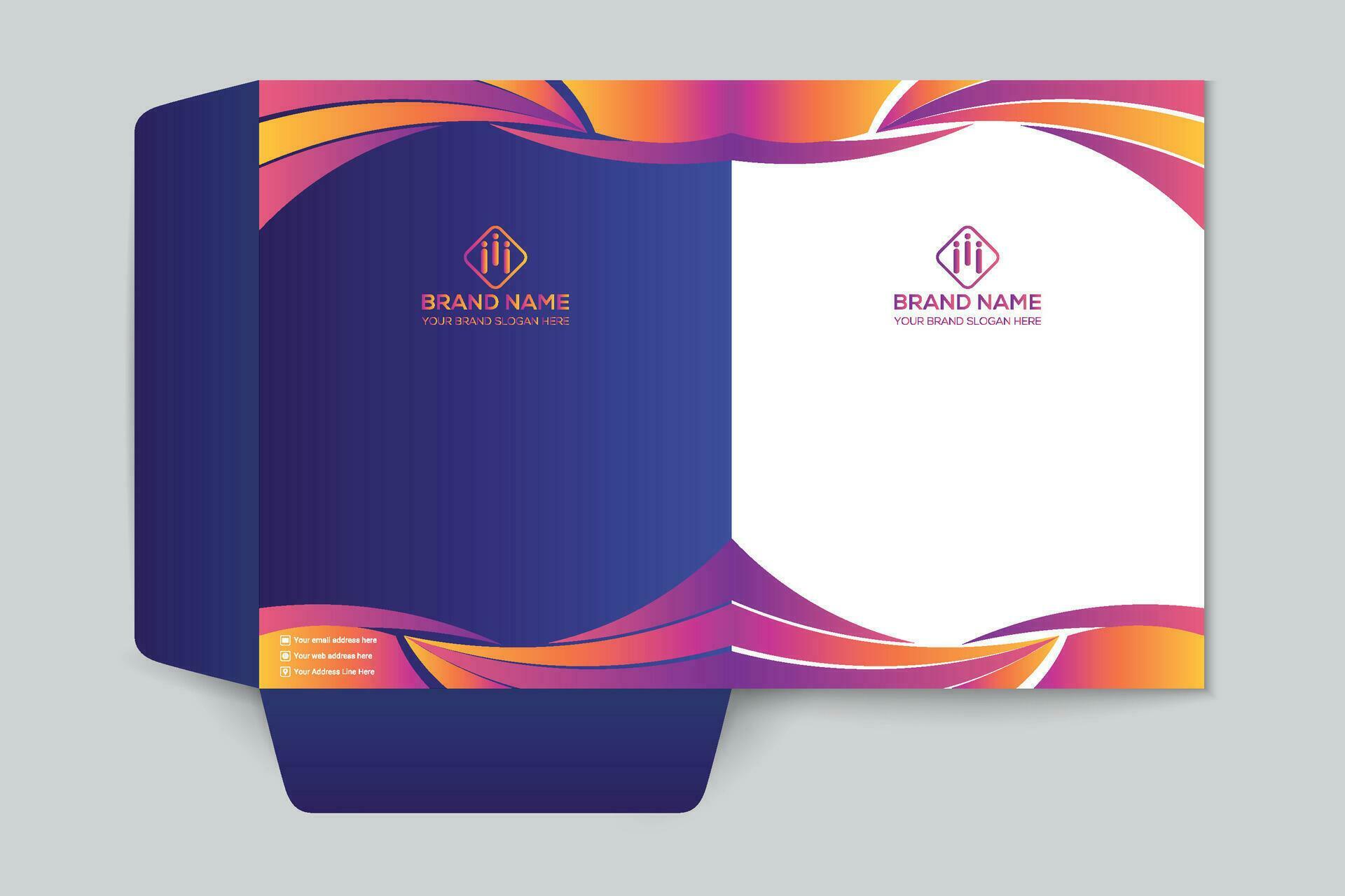 Gradient presentation folder template 26532456 Vector Art at Vecteezy