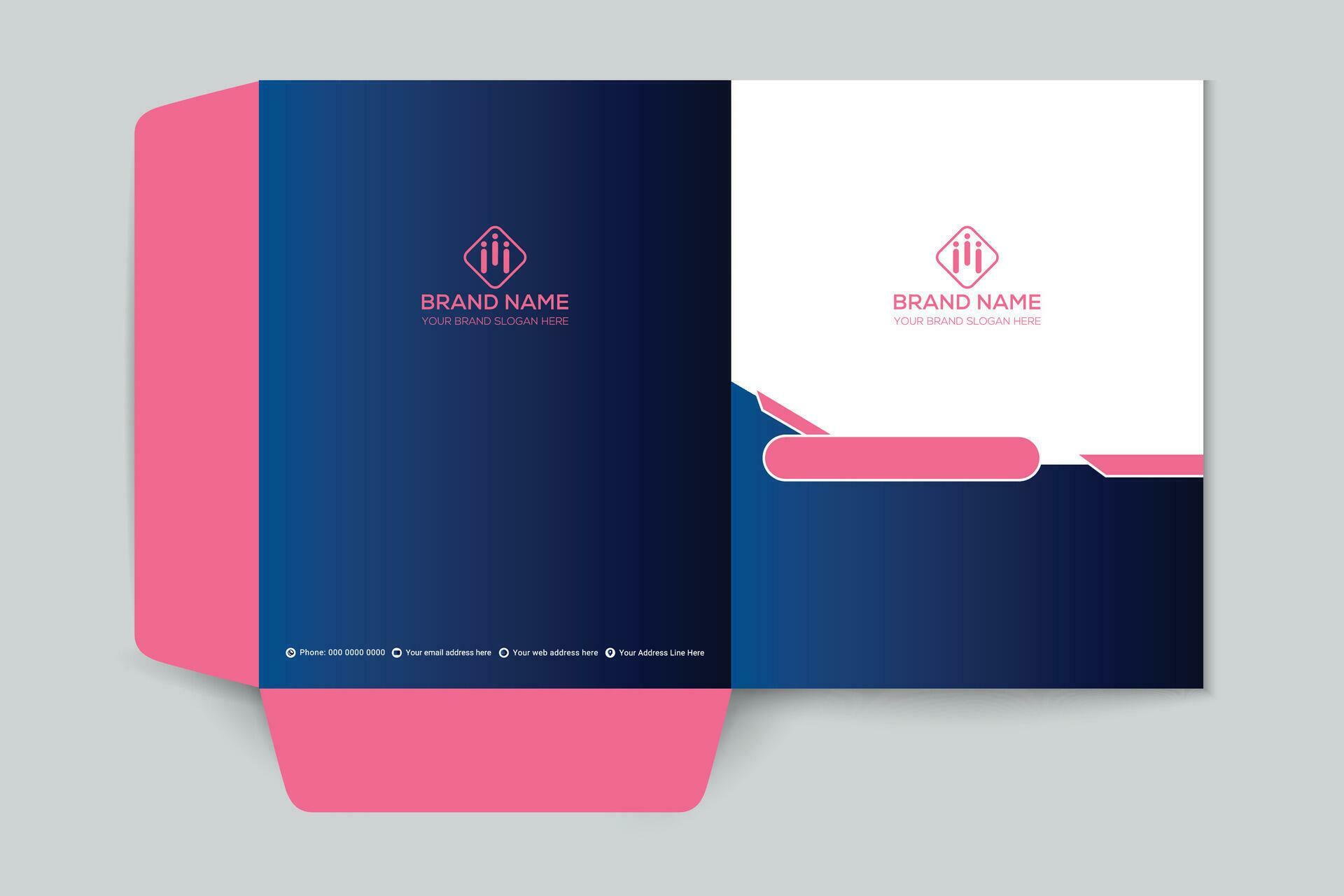 Simple presentation folder template 26532569 Vector Art at Vecteezy