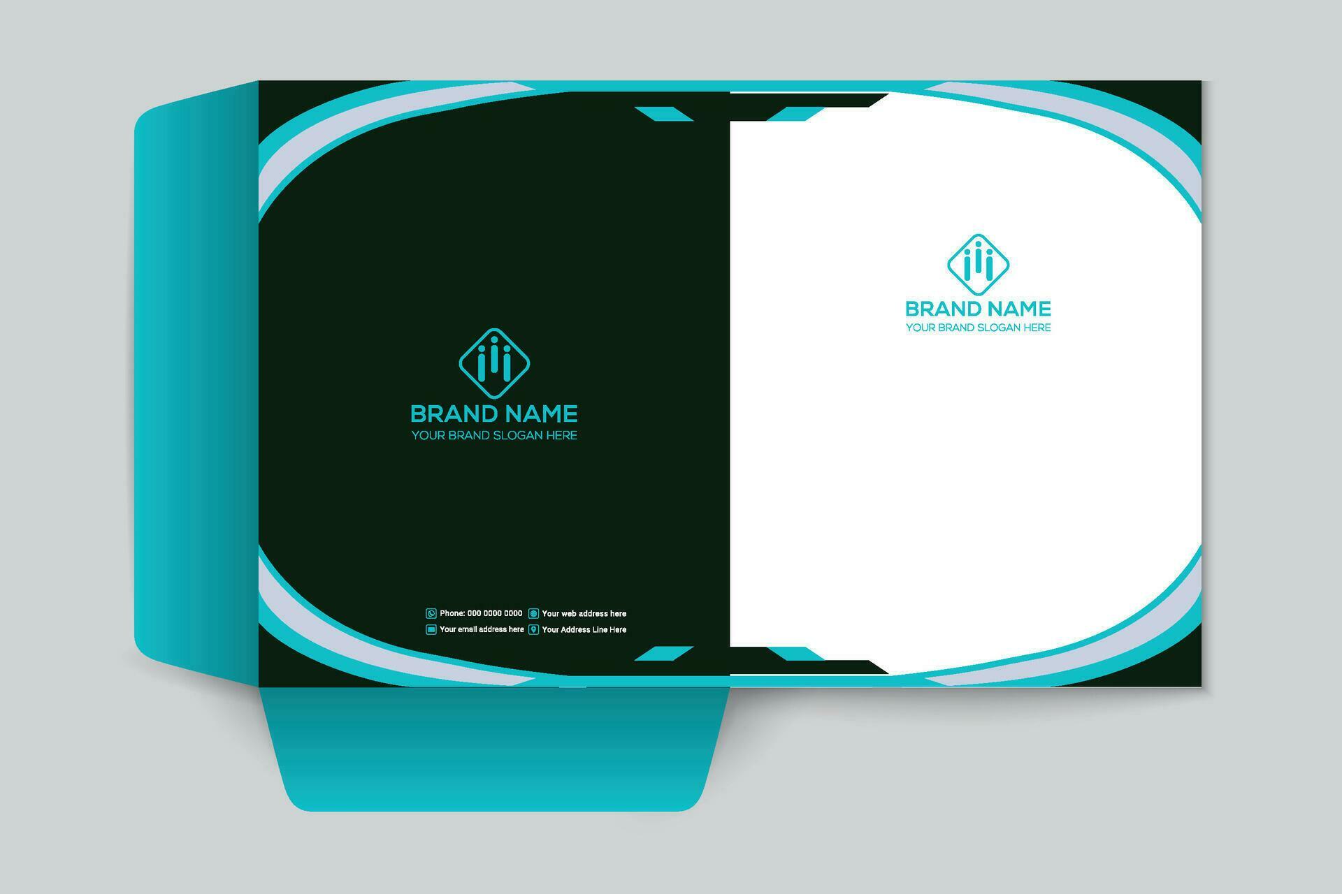 Simple presentation folder template 26533078 Vector Art at Vecteezy