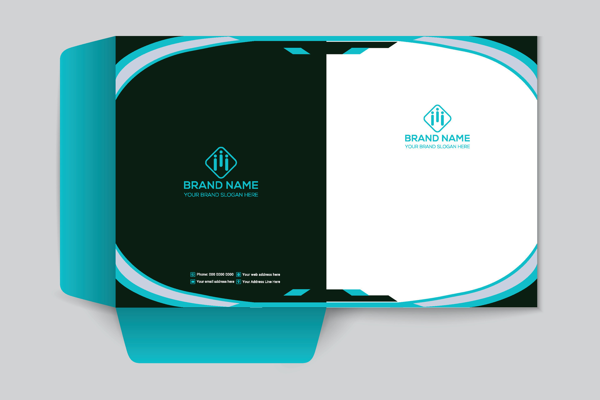 Simple presentation folder template 26533078 Vector Art at Vecteezy