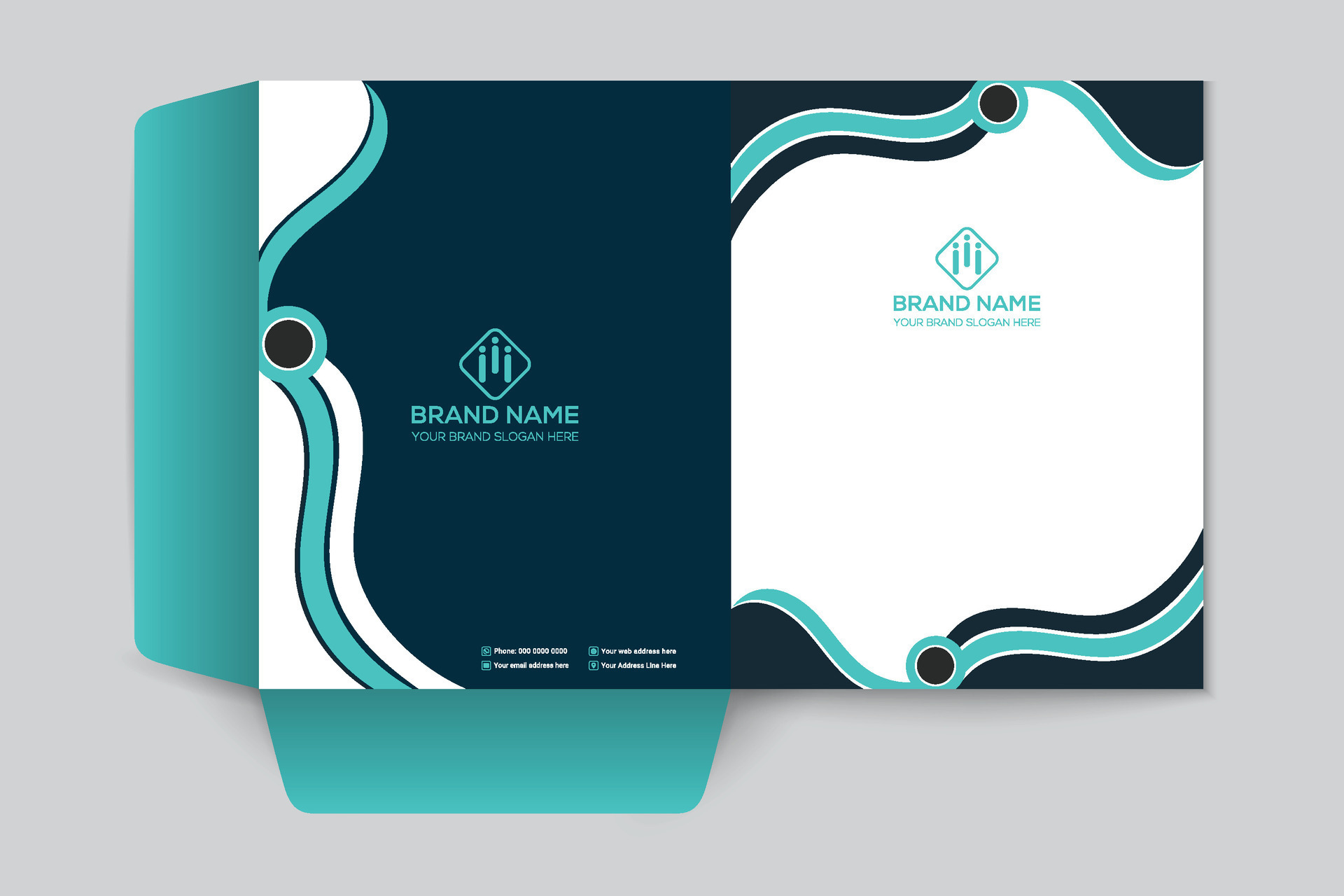 Simple presentation folder template 26533188 Vector Art at Vecteezy