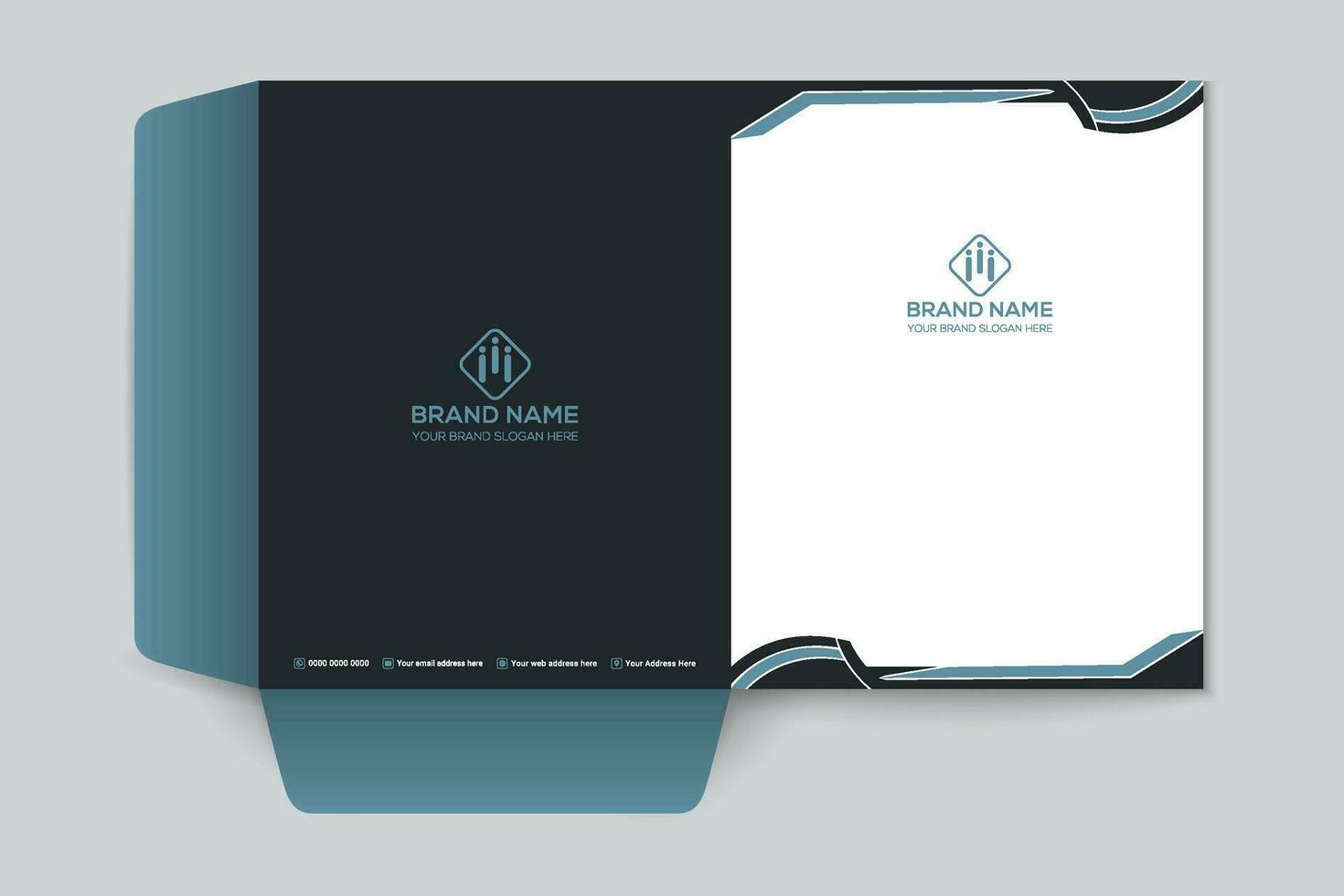 Clean style modern presentation folder template 26533296 Vector Art at ...